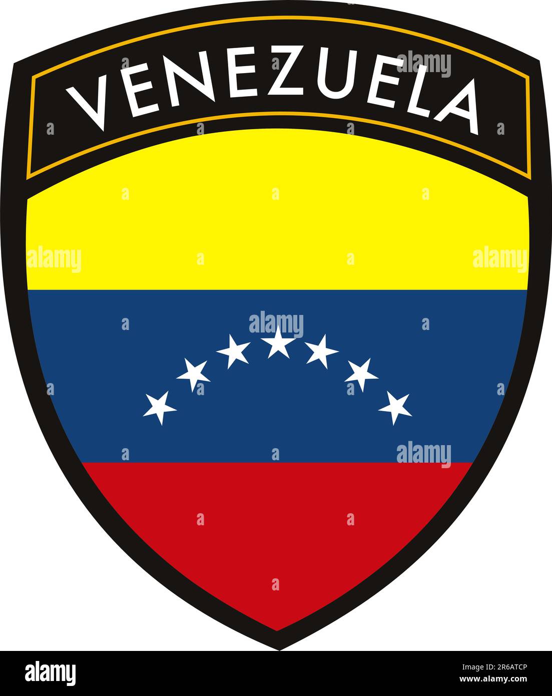 vector venezuela crest flag on withe background Stock Vector Image ...
