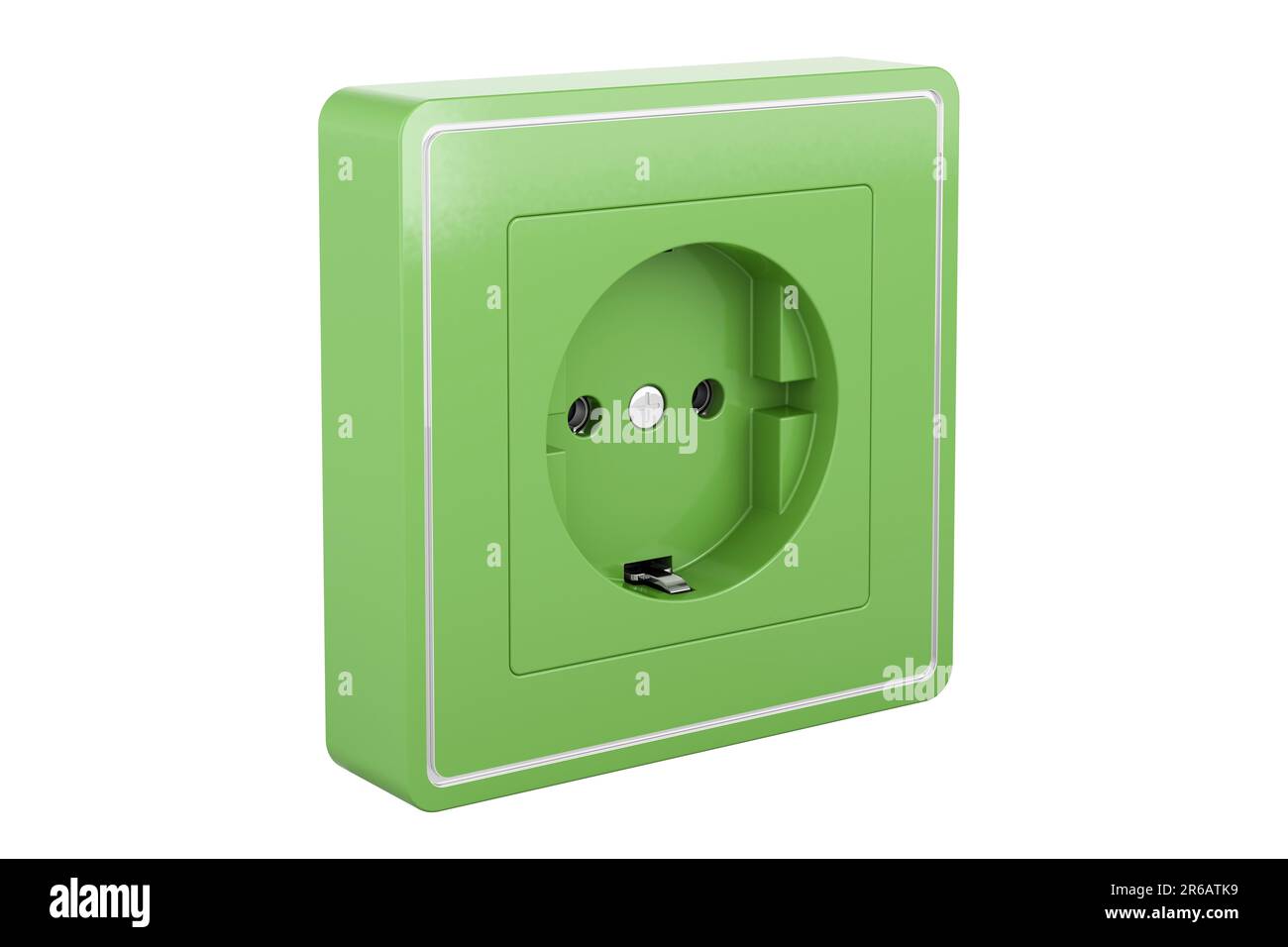 Electrical outlet, socket. 3D rendering isolated on white background ...