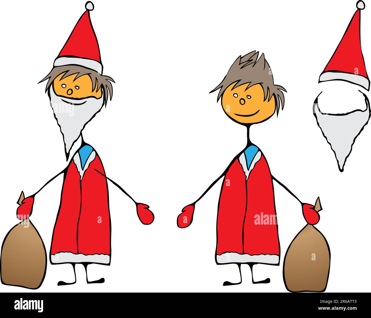 Young man beard cartoon Cut Out Stock Images & Pictures - Alamy