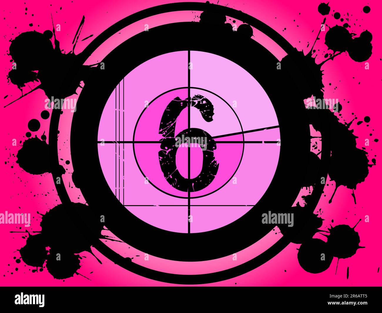 Old Fashioned Film Countdown at Number 6 Stock Vector Image & Art - Alamy