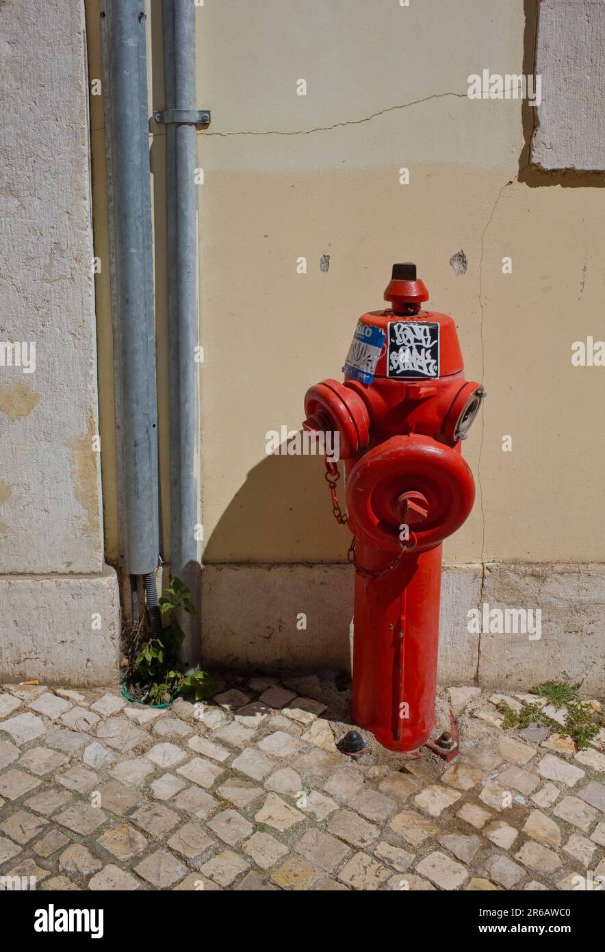 Lisbon city fire hydrant Stock Photo - Alamy