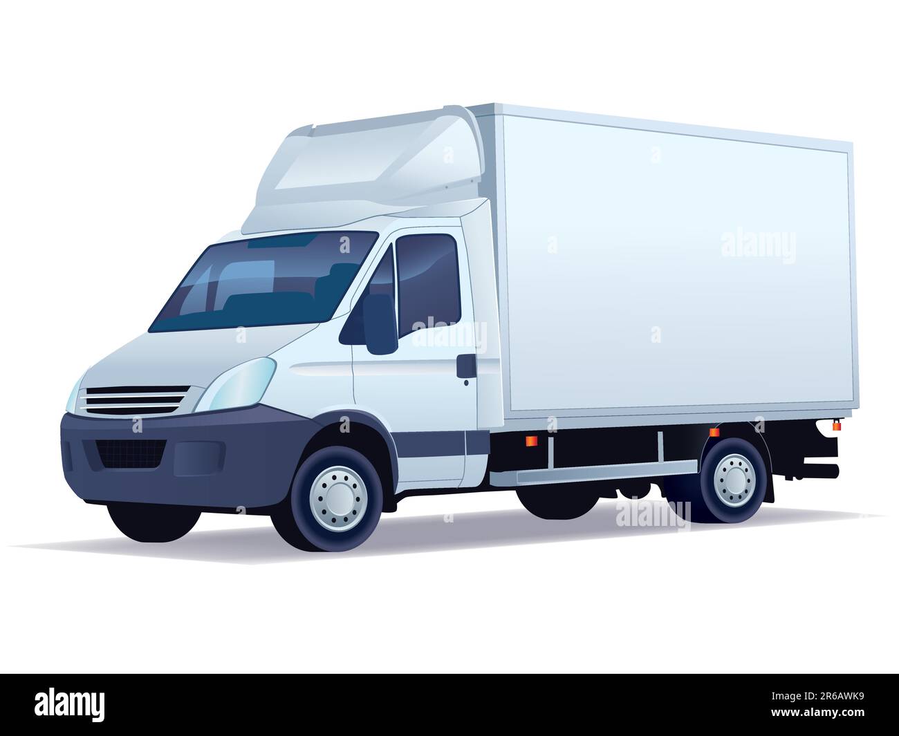Commercial vehicle - delivery truck on a white background Stock Vector ...