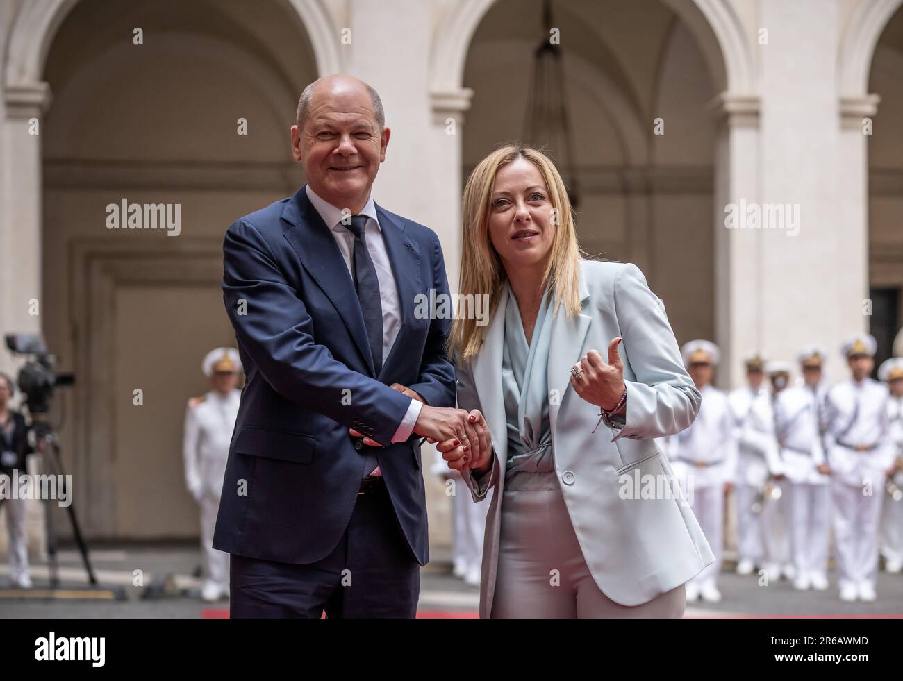 Rome, Italy. 08th June, 2023. German Chancellor Olaf Scholz (SPD), is ...