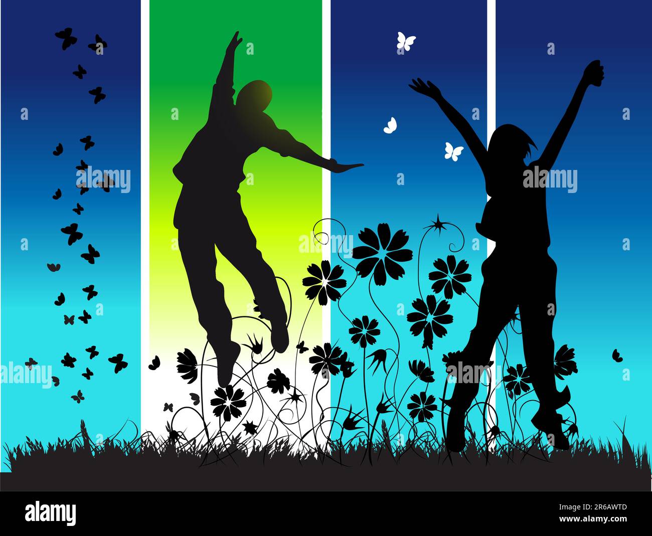 Midnight party, young happy peoples Stock Vector Image & Art - Alamy