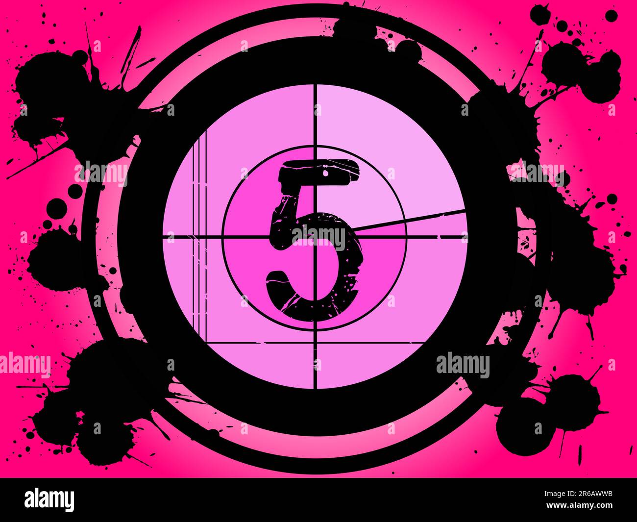 Old Fashioned Film Countdown at Number 5 Stock Vector Image & Art - Alamy