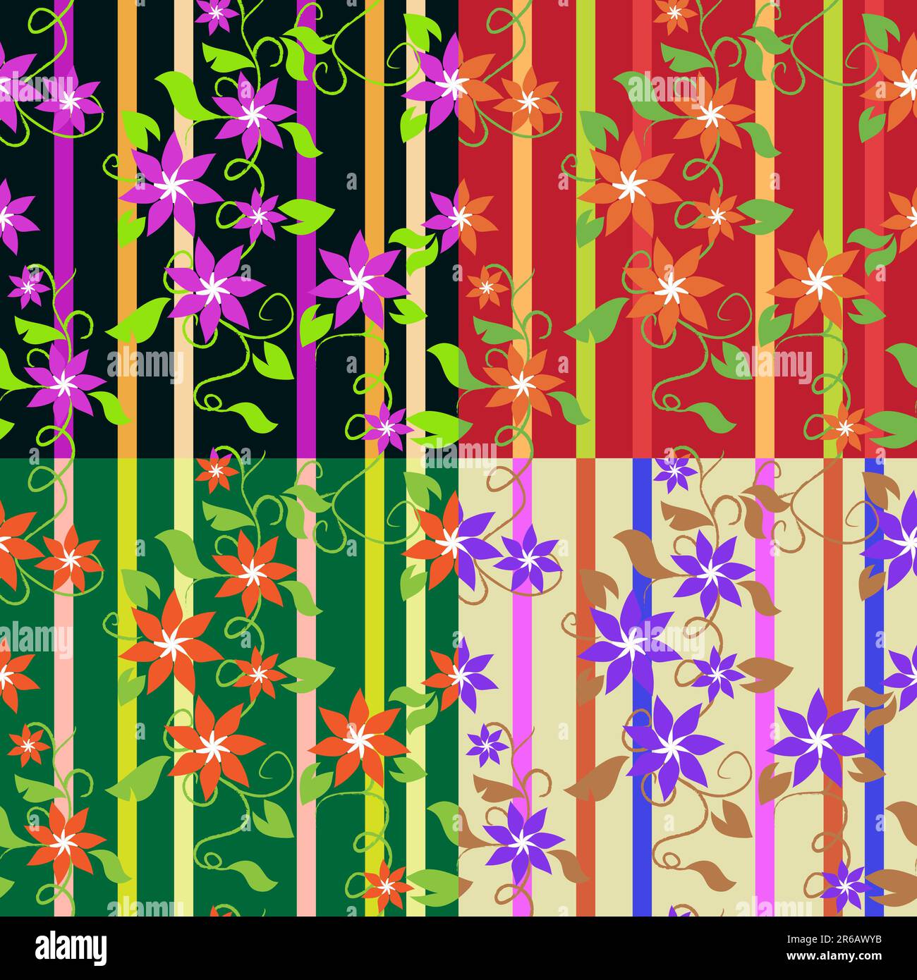 Floral wallpaper, seamless Stock Vector Image & Art - Alamy