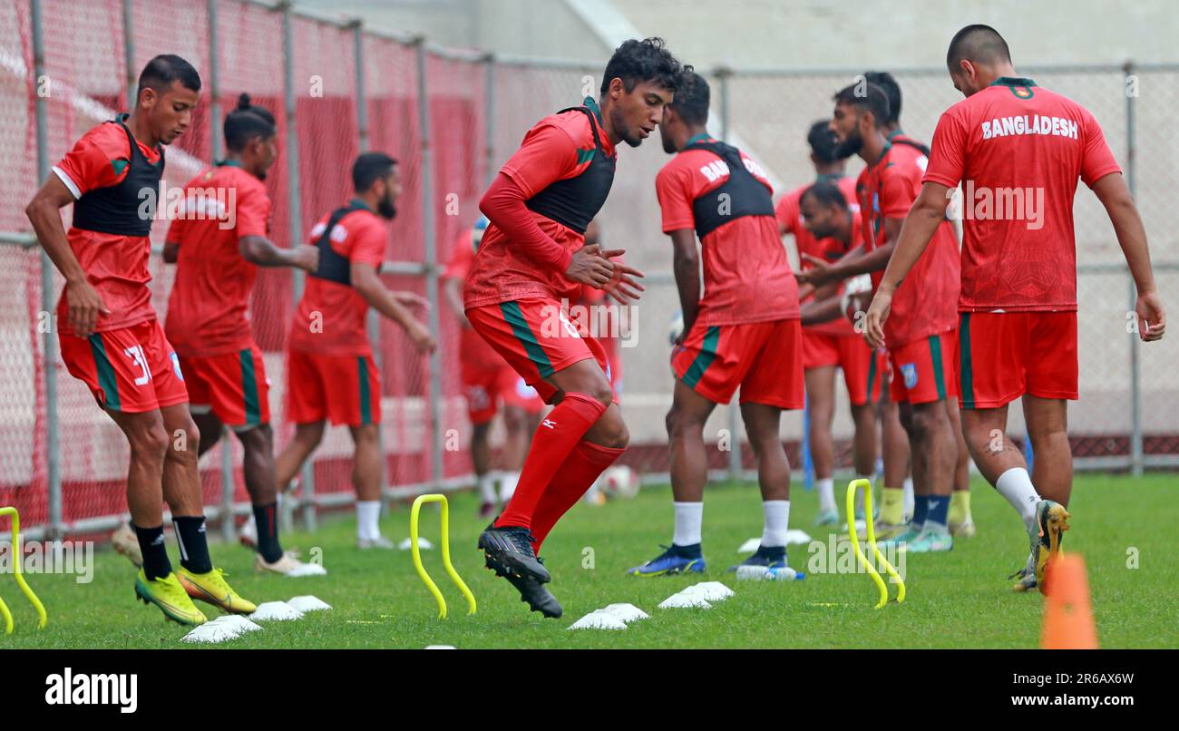 Bangladesh National Football Team players attend practice session at ...