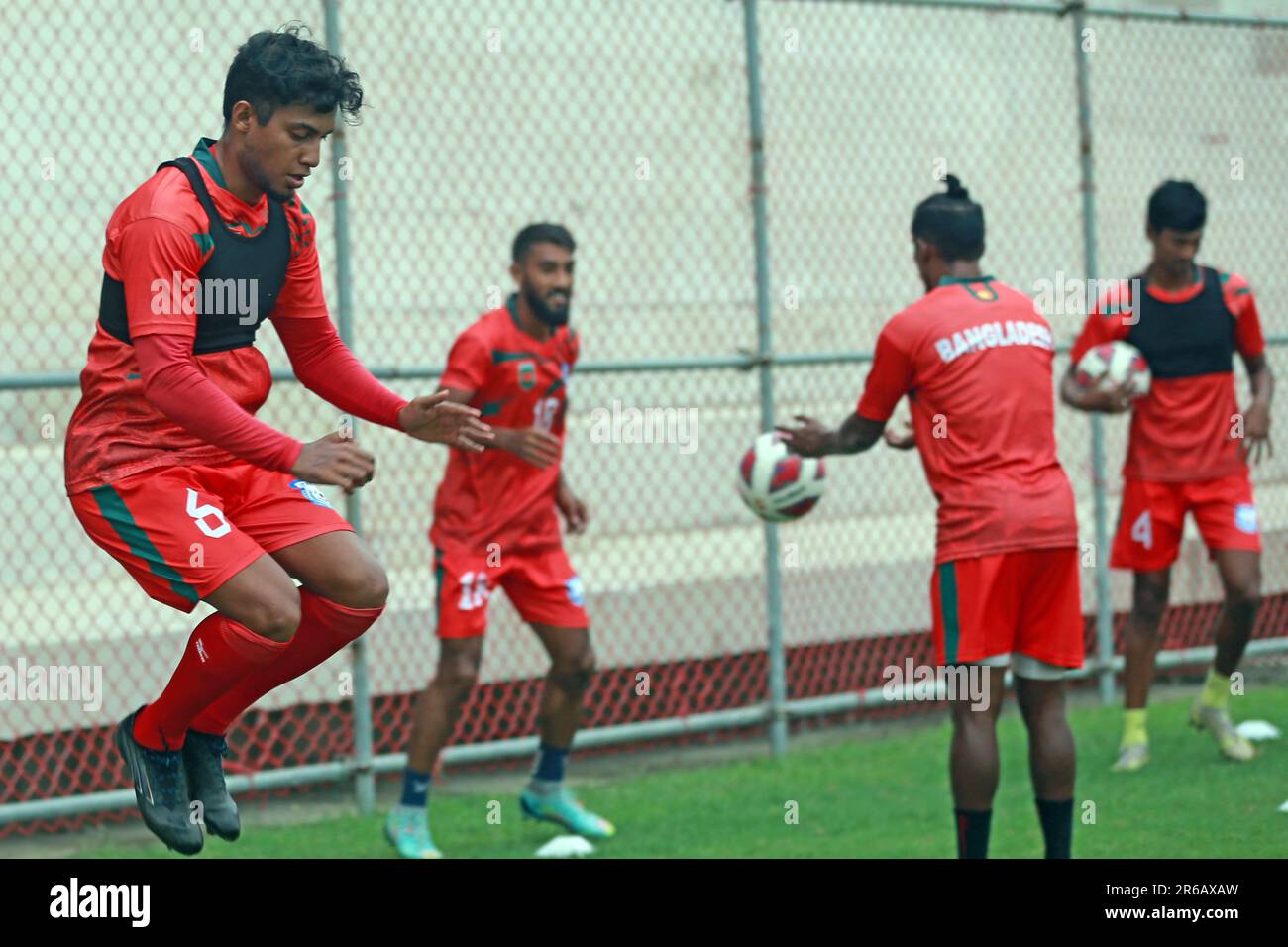 Bangladesh National Football Team players attend practice session at ...