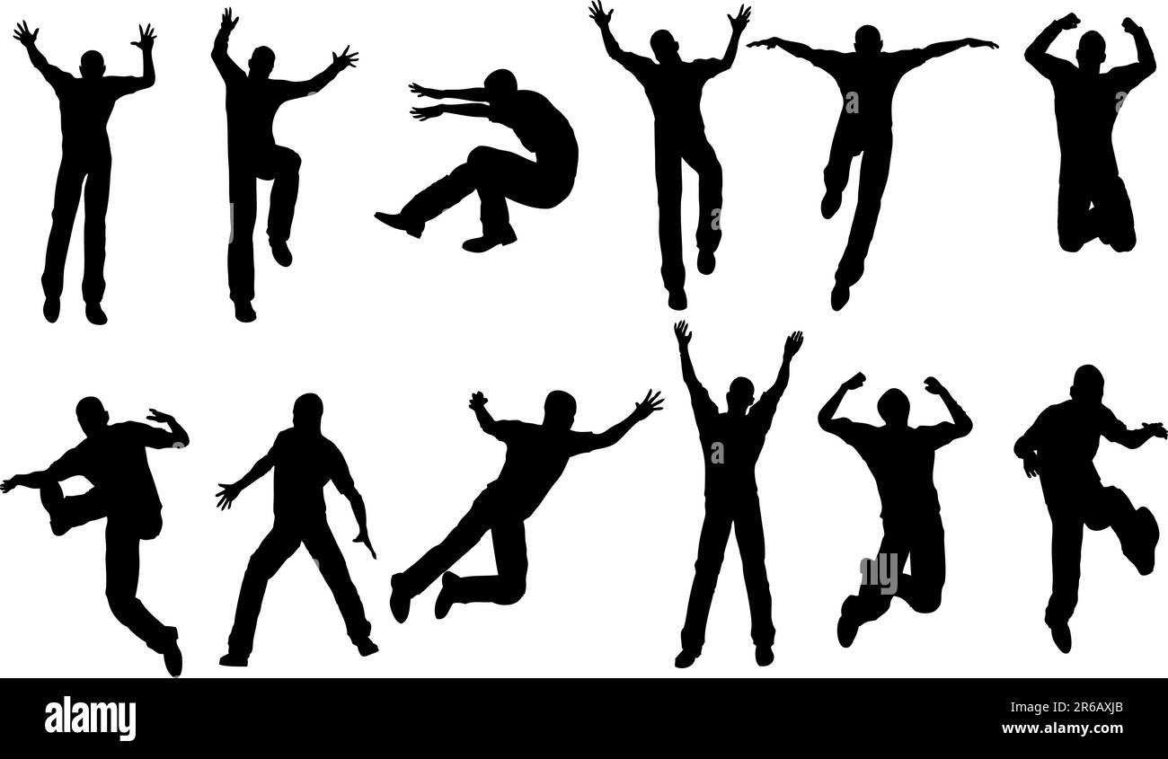 Jumping walk Stock Vector Images - Alamy