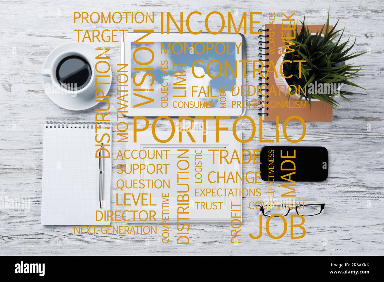 Modern workplace concept Stock Photo - Alamy