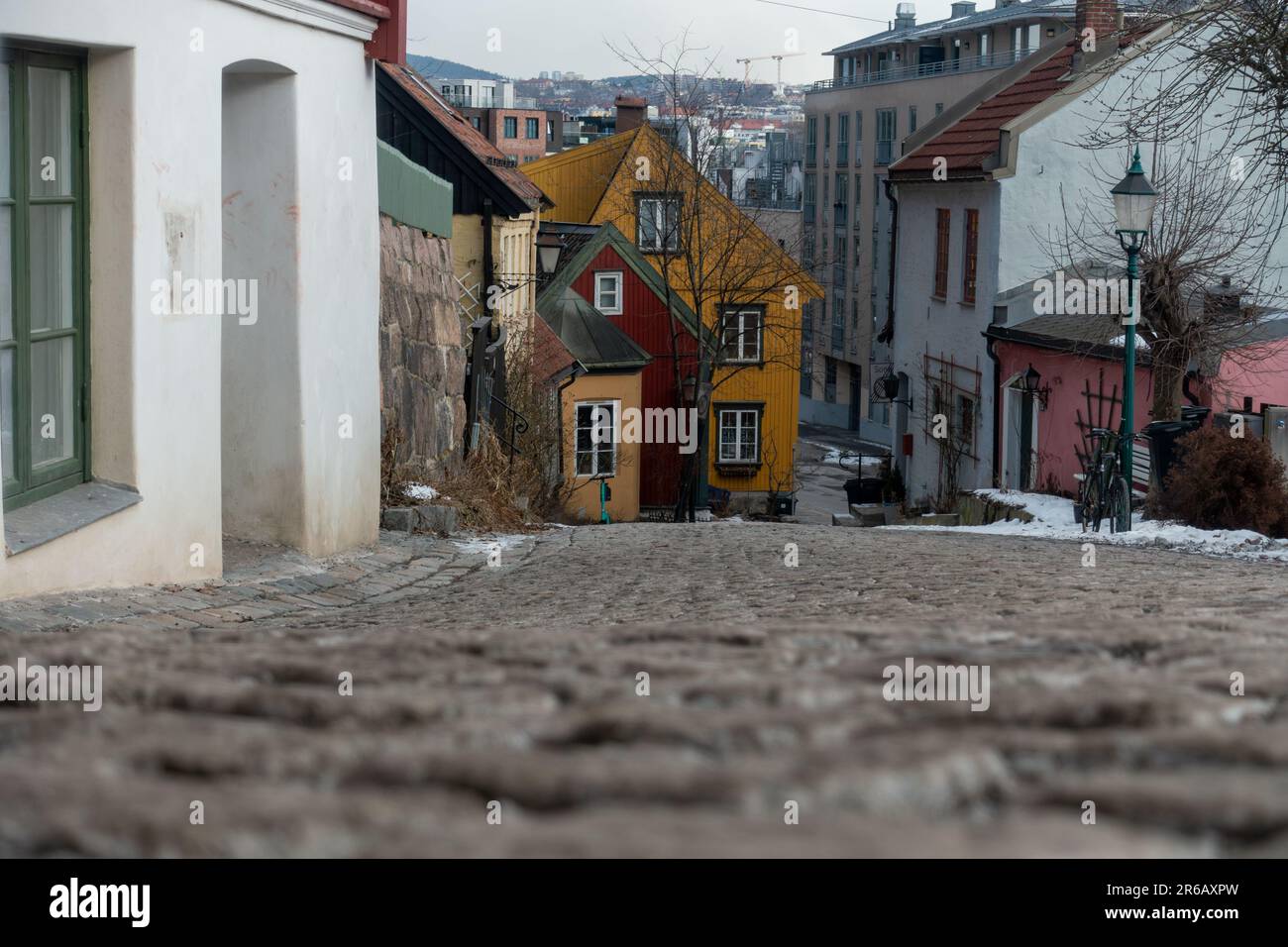 beautiful street views of wooden houses damstredet & telthusbakken in ...