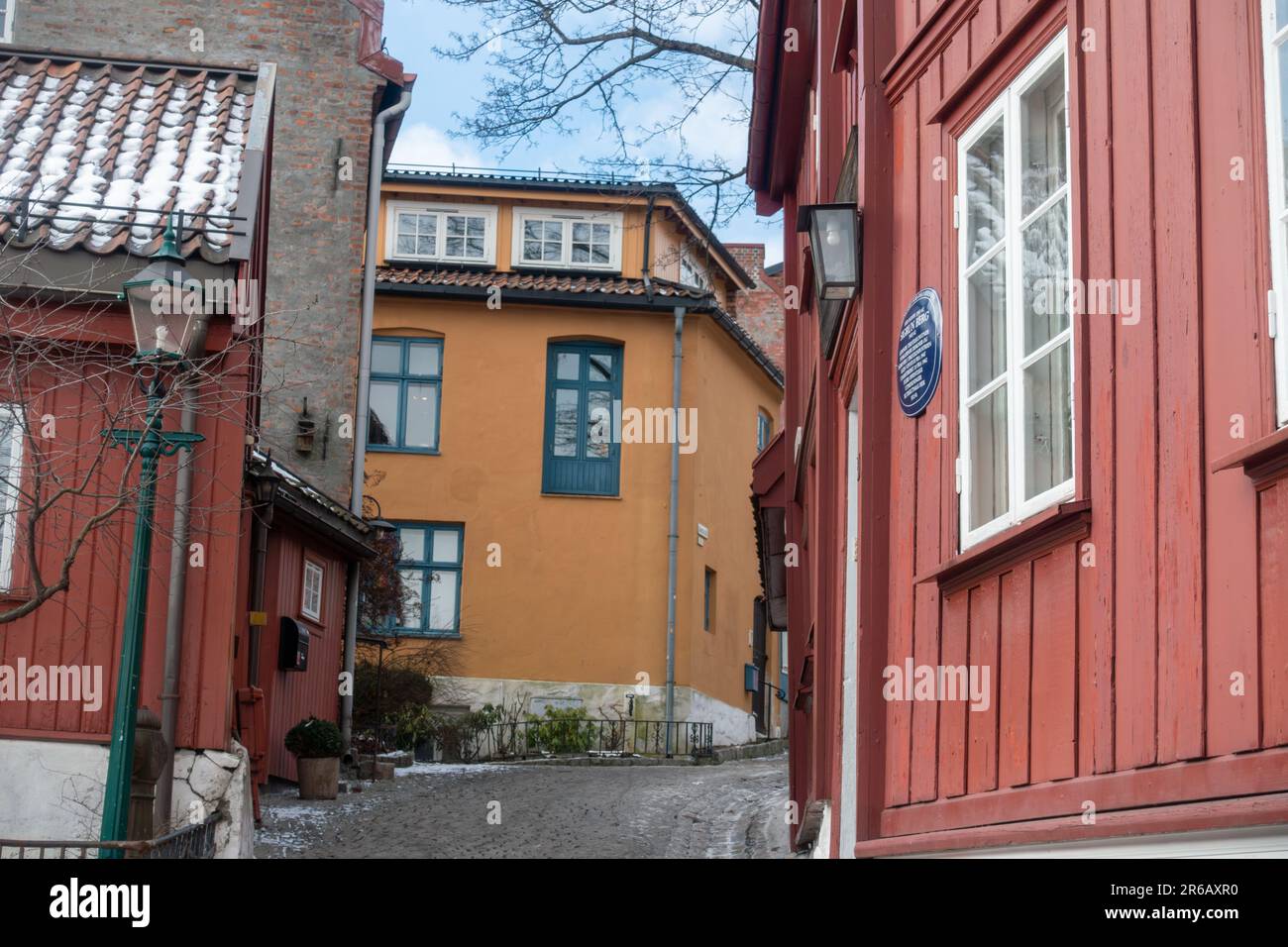 beautiful street views of wooden houses damstredet & telthusbakken in ...