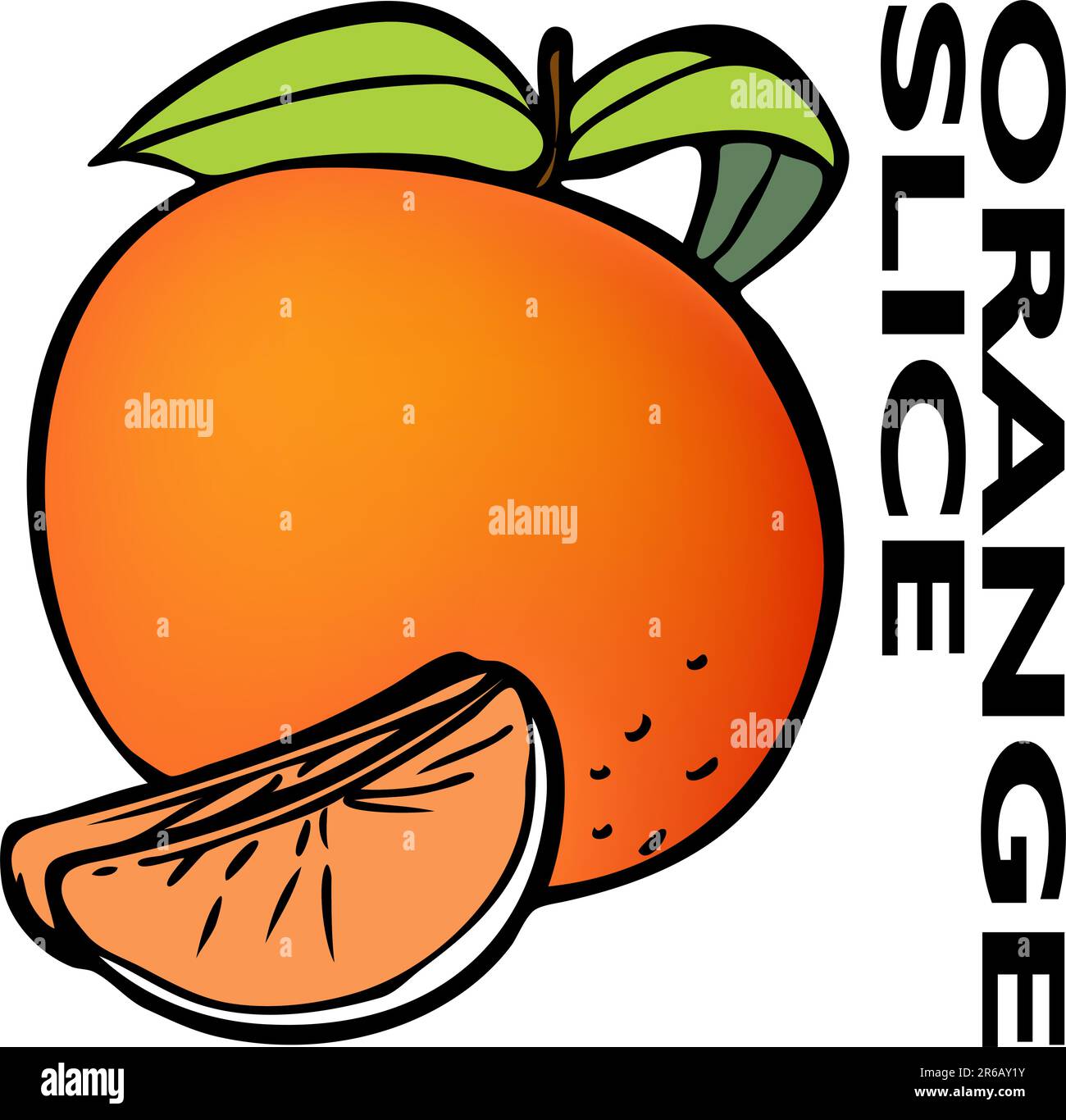 Orange slice clipart Stock Vector Images - Alamy
