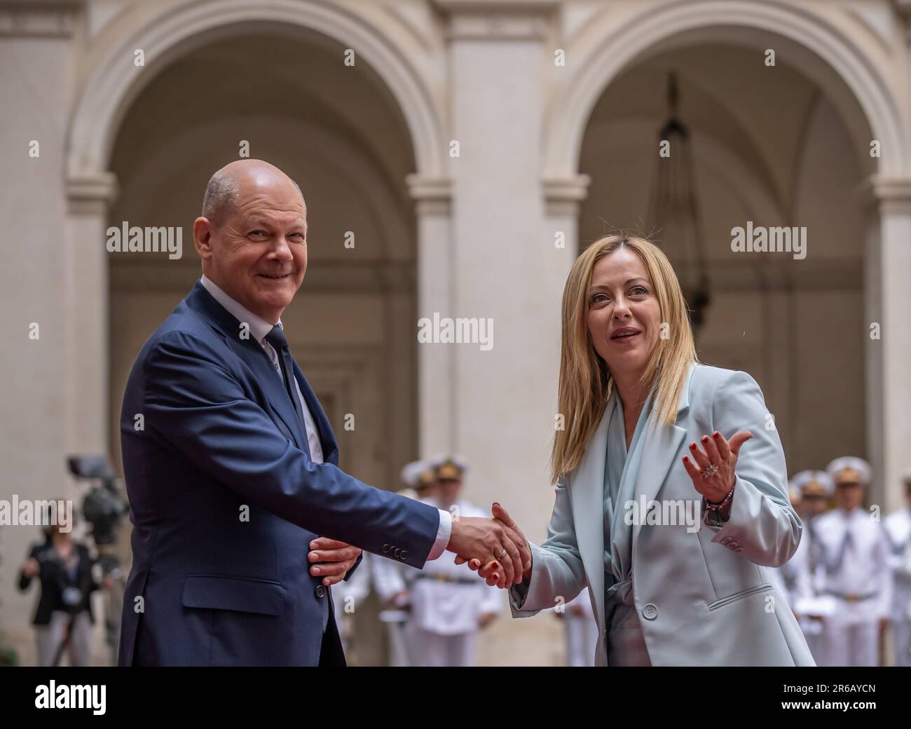 Rome, Italy. 08th June, 2023. German Chancellor Olaf Scholz (SPD), is ...