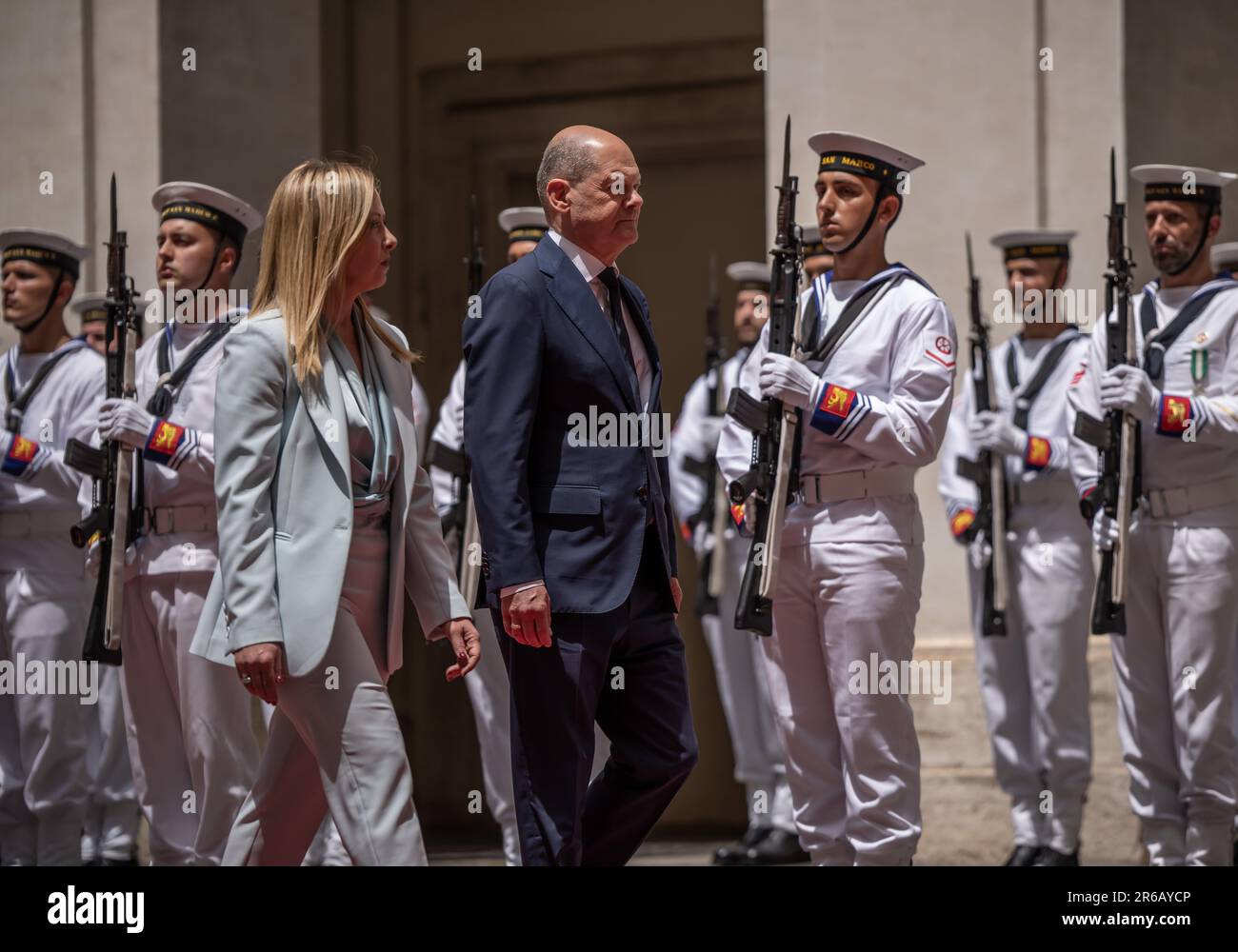 Rome, Italy. 08th June, 2023. German Chancellor Olaf Scholz (SPD), is ...