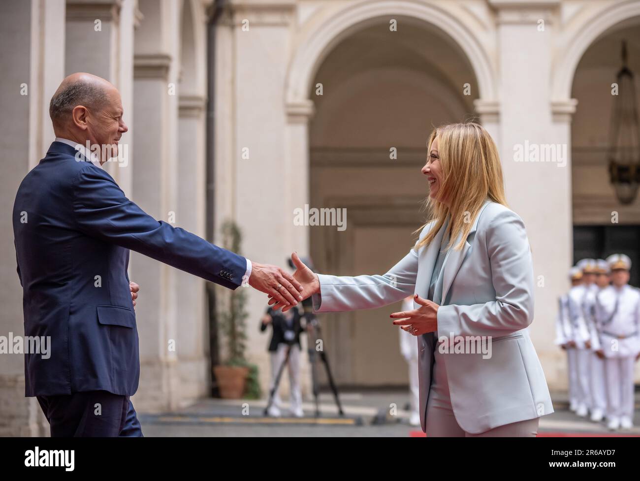 Rome, Italy. 08th June, 2023. German Chancellor Olaf Scholz (SPD), is ...