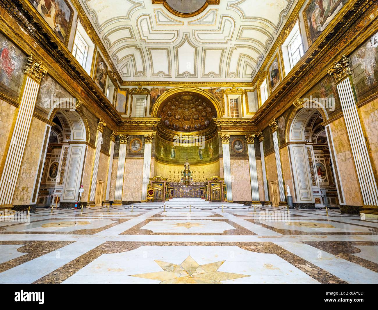 Central nave of the Royal Chapel, dedicated to Our Lady of Assumption - Royal Palace of Naples ...