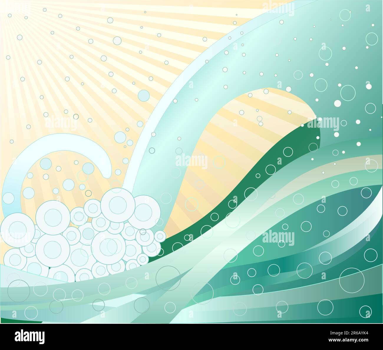 Abstract art sea background - vector illustration Stock Vector Image ...