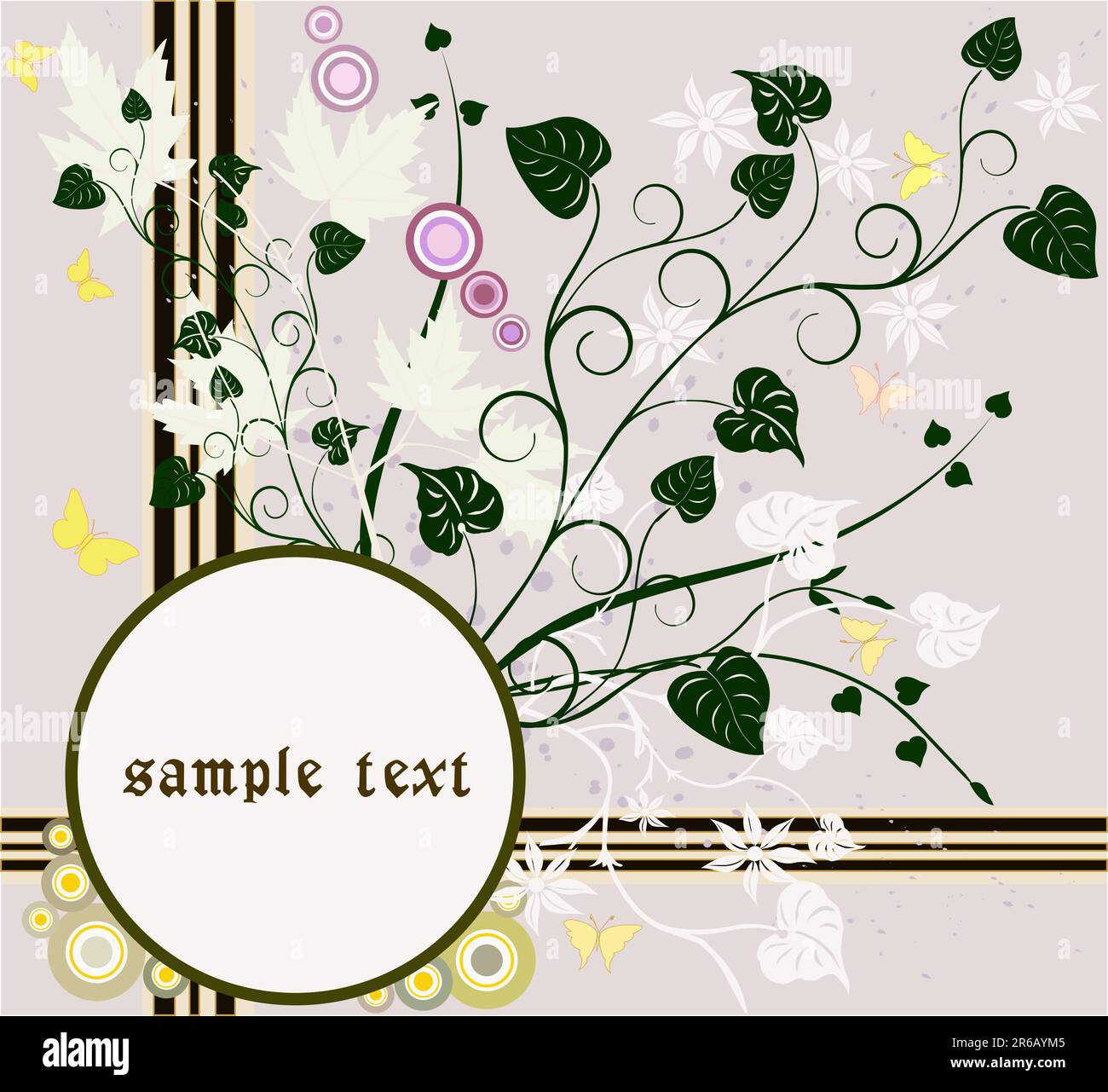 Abstract art floral design background vector illustration Stock Vector Image & Art - Alamy