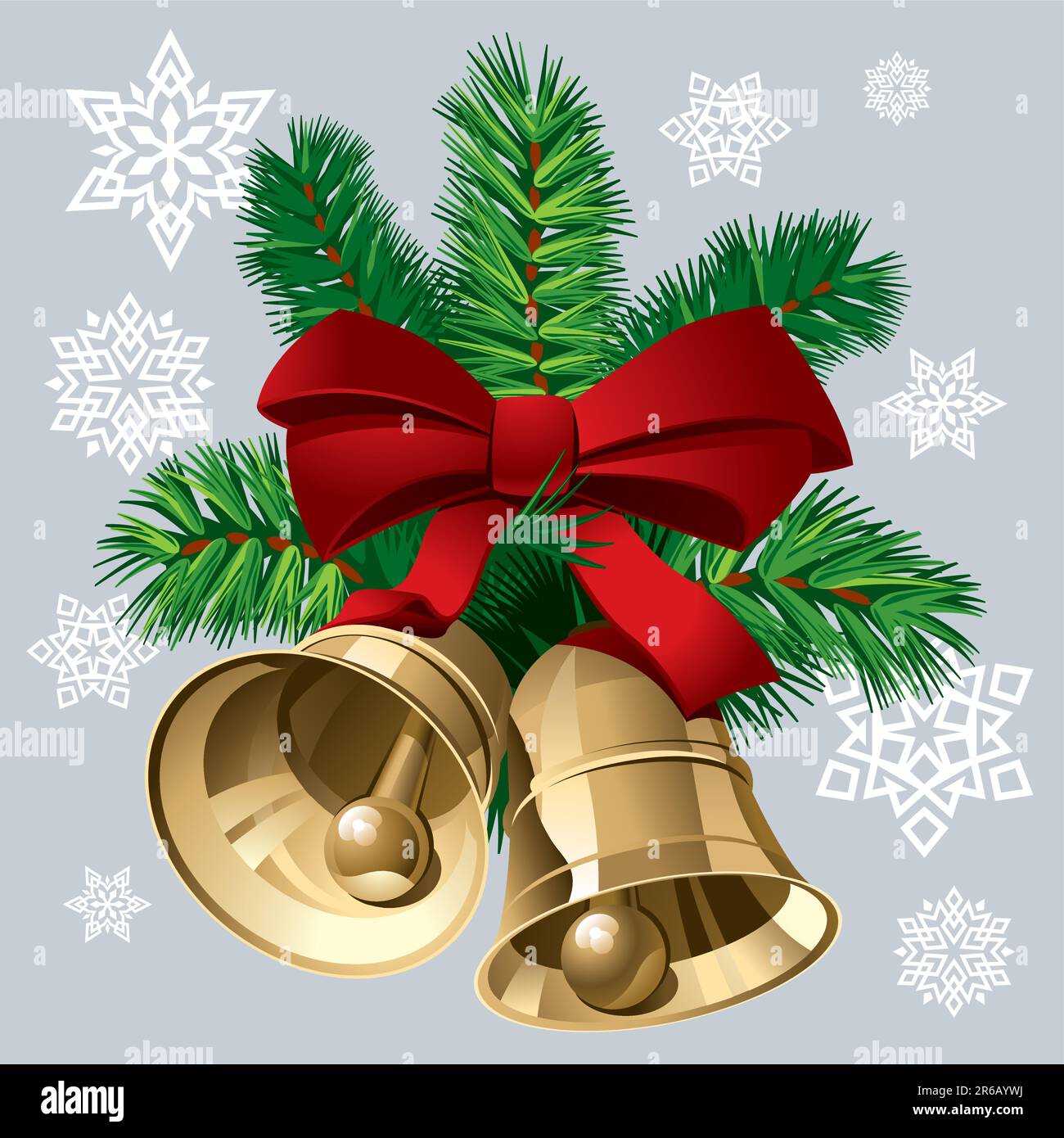 Present red ribbon pine Stock Vector Images - Alamy