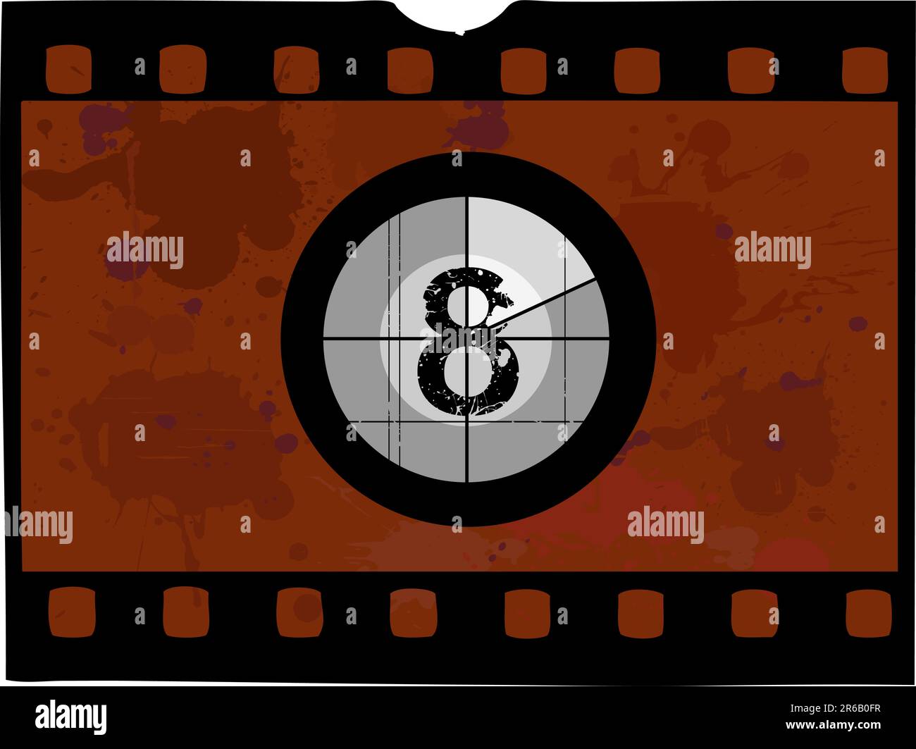 Old Fashioned Film Countdown No 8 Stock Vector Image & Art - Alamy