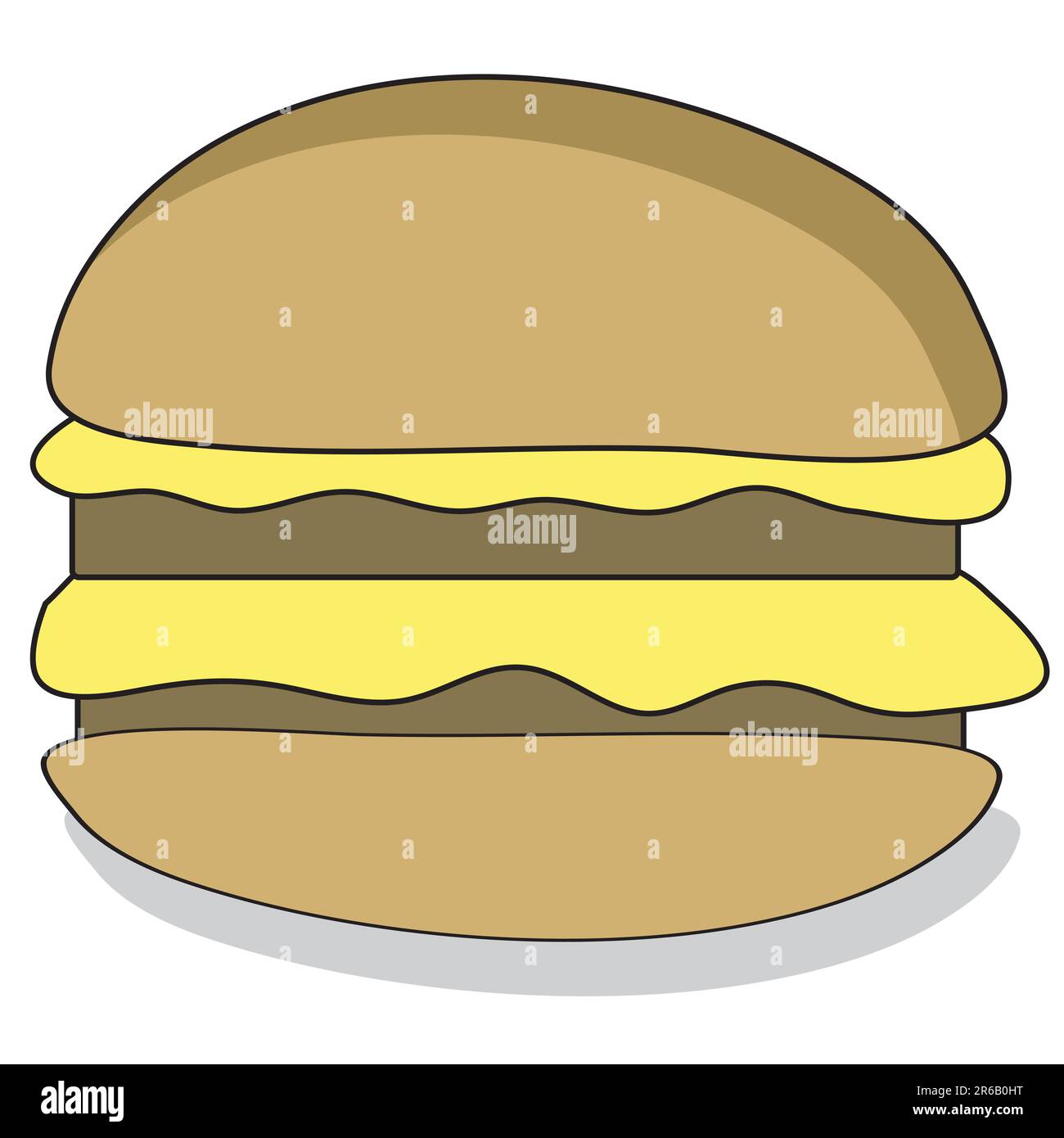 Cartoon style beefburger with a tasty filling Stock Vector Image & Art ...