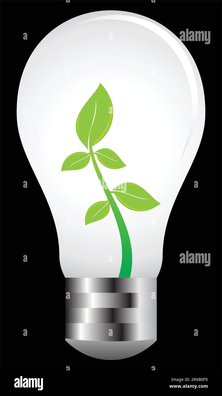 abstract eco bulb vector illustration Stock Vector Image & Art - Alamy