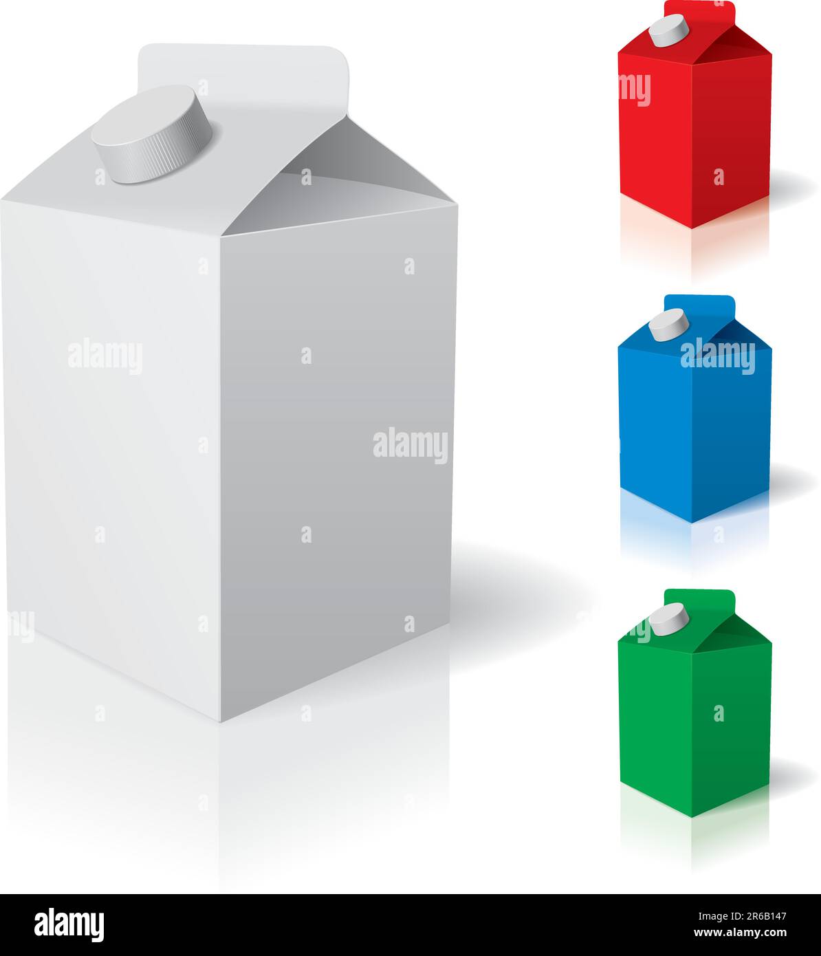 Blank carton isolated over a white background. Vector illustration ...