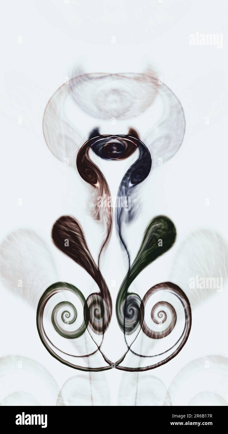 Imitation of liquid texture, liquid paint - design element on a white ...