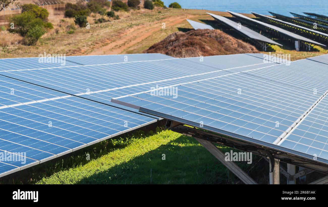 Newly constructed solar panel farm in Adelaide metro area, South ...