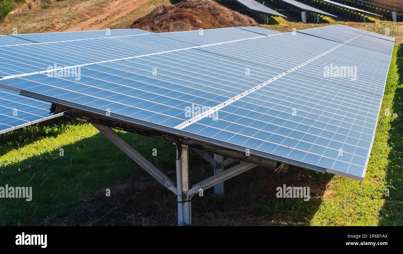 Newly constructed solar panel farm in Adelaide metro area, South ...