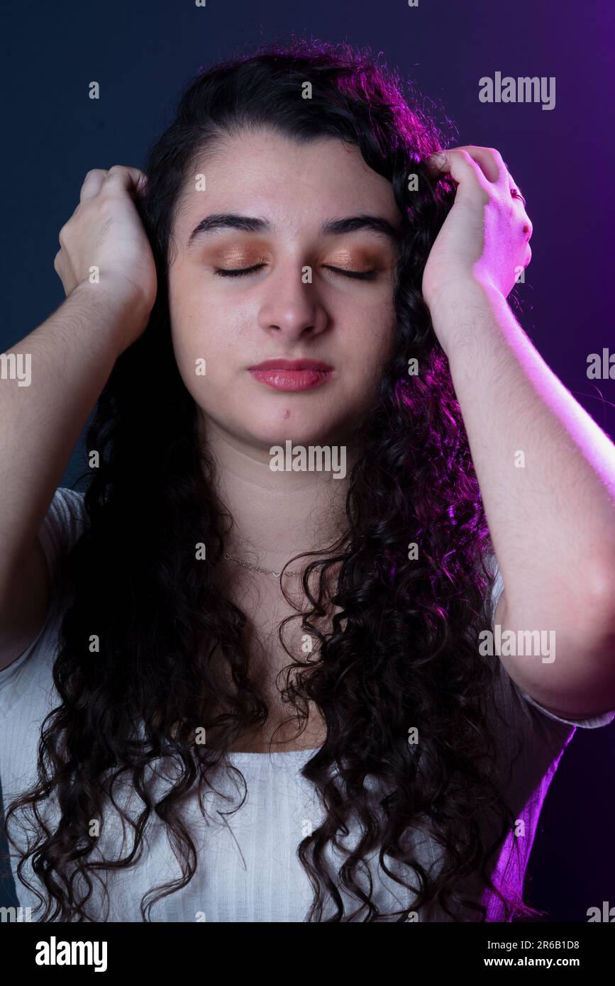 Preening woman hi-res stock photography and images - Alamy