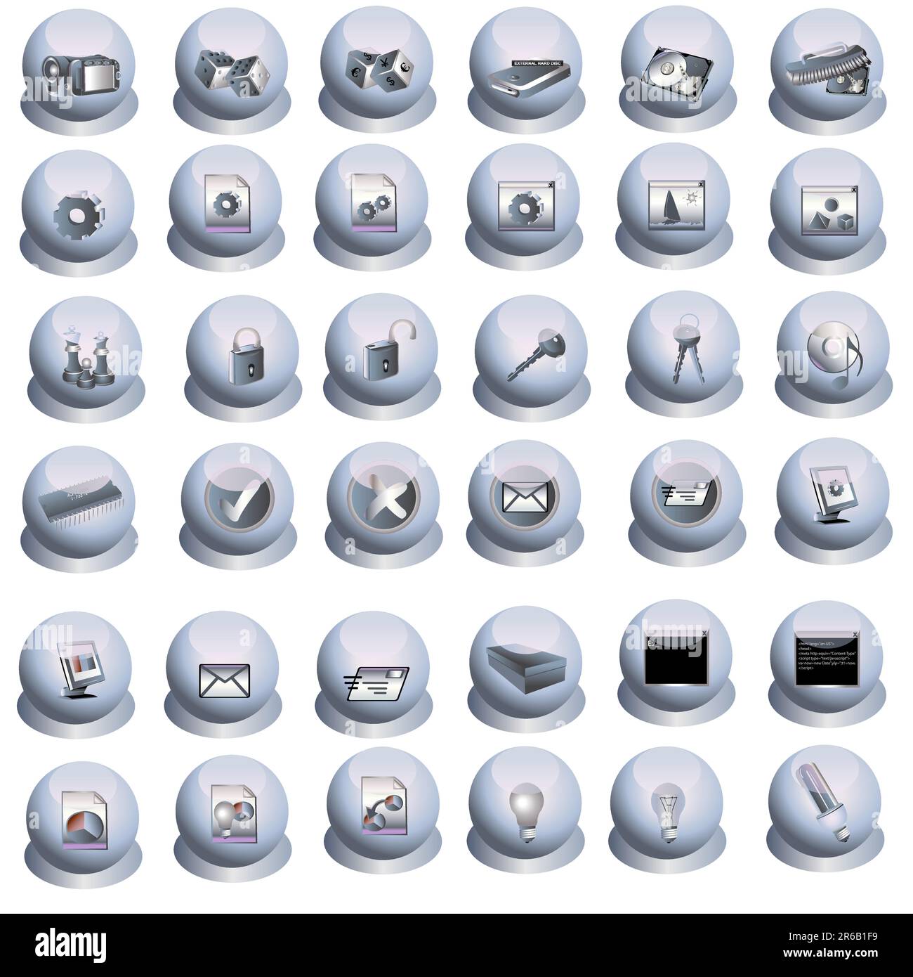 Collection of grey interface vector icons ready for your use Stock ...