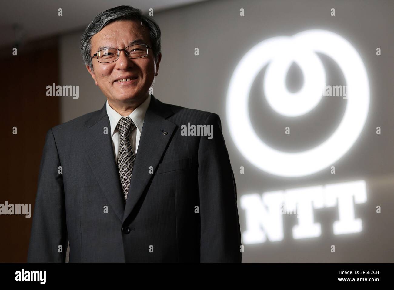 Akira Shimada, President and CEO of NTT( Nippon Telegraph and Telephone ...
