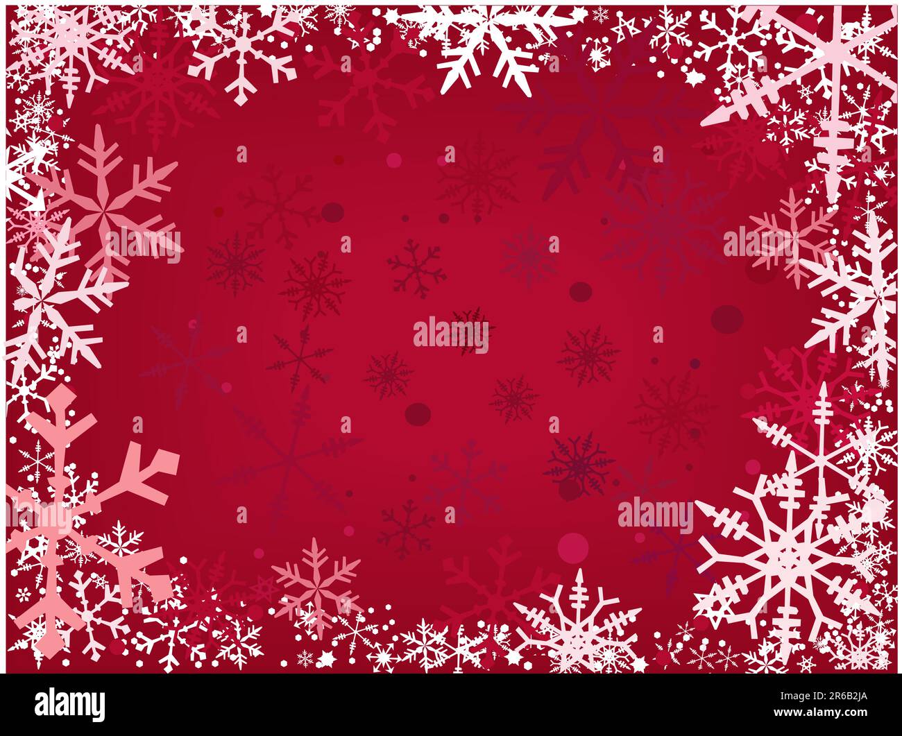 Border of snowflakes fading into a red background Stock Vector Image ...
