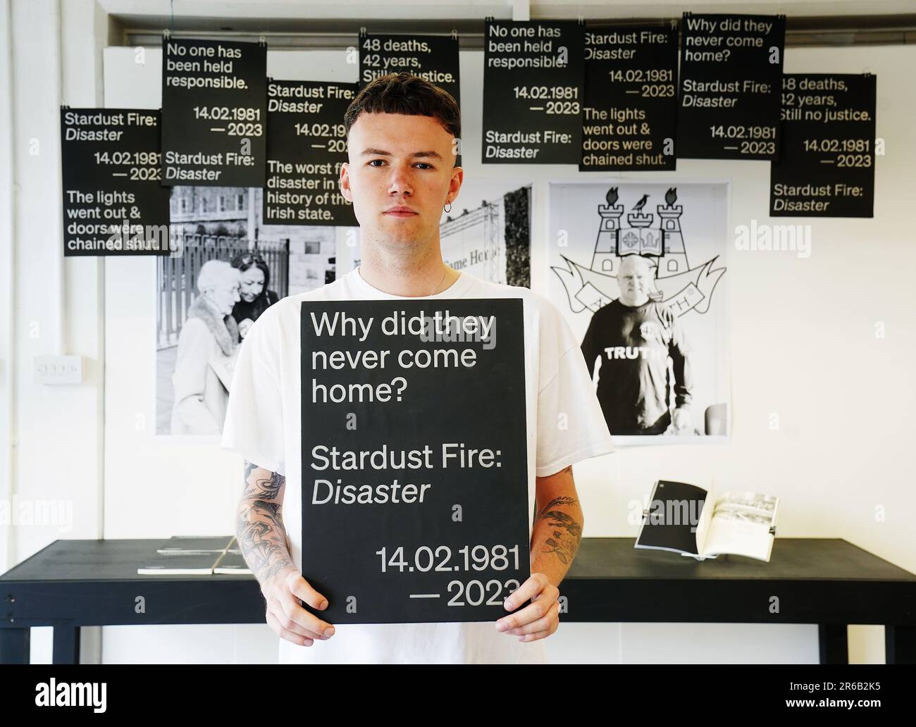 Conor Leech, BA Graphic Design student, with his work titled 'Stardust ...
