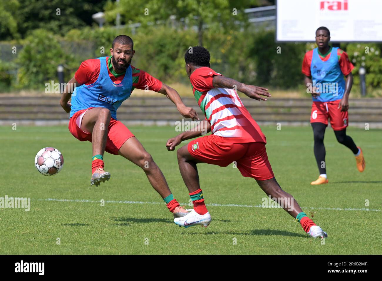 AMSTERDAM - 08/06/2023, (lr) Joshua Sanches of Suriname, Florian ...