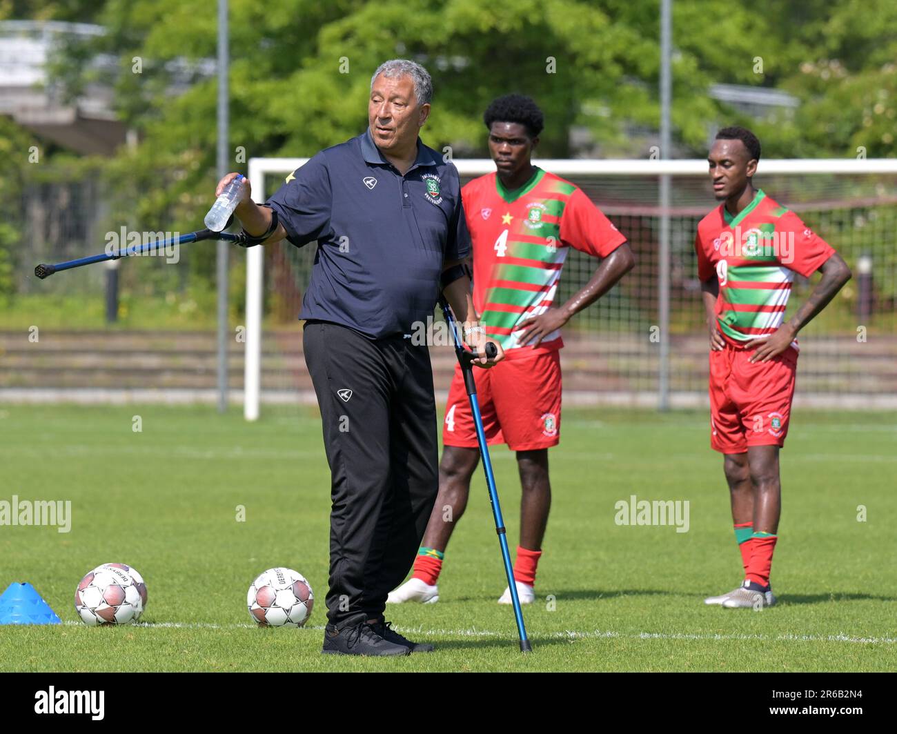 AMSTERDAM - 08/06/2023, (l) Suriname assistant coach national coach ...