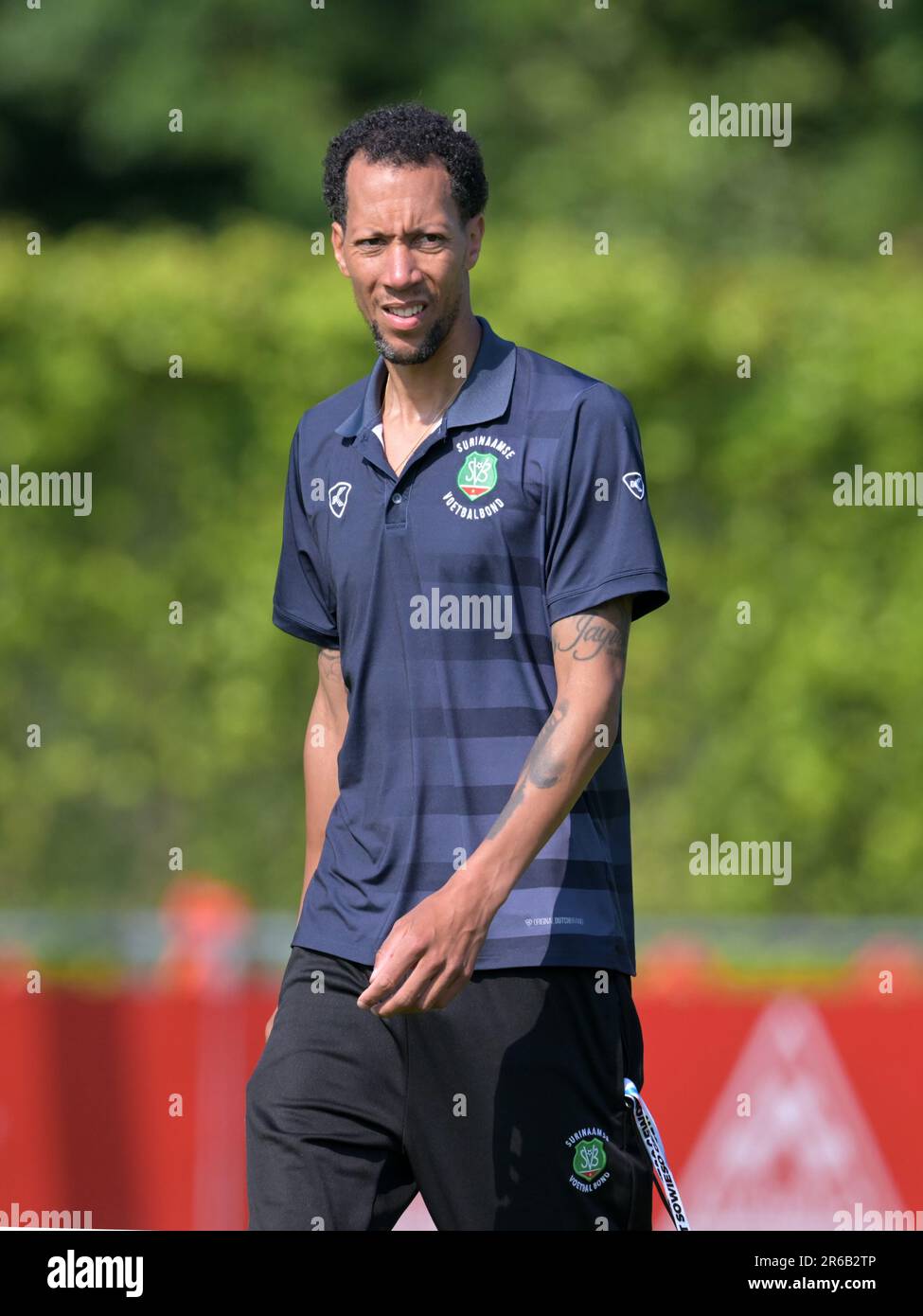 AMSTERDAM - 08/06/2023, Suriname assistant coach Ryan Koolwijk during a ...