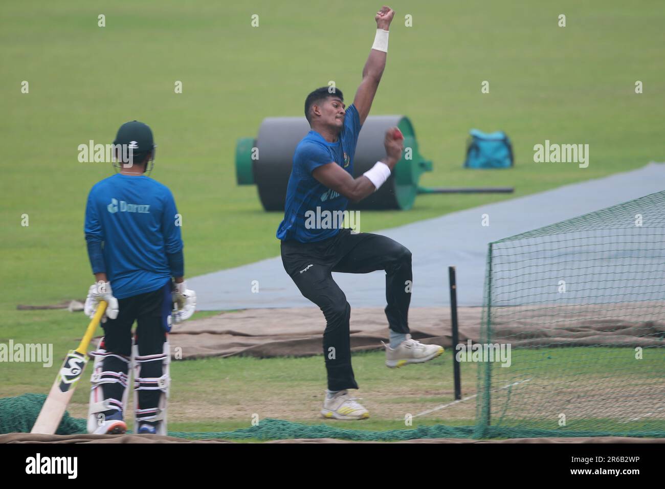 Uncapped fast bowler Mohammad Musfik Hasan attends practice session at ...