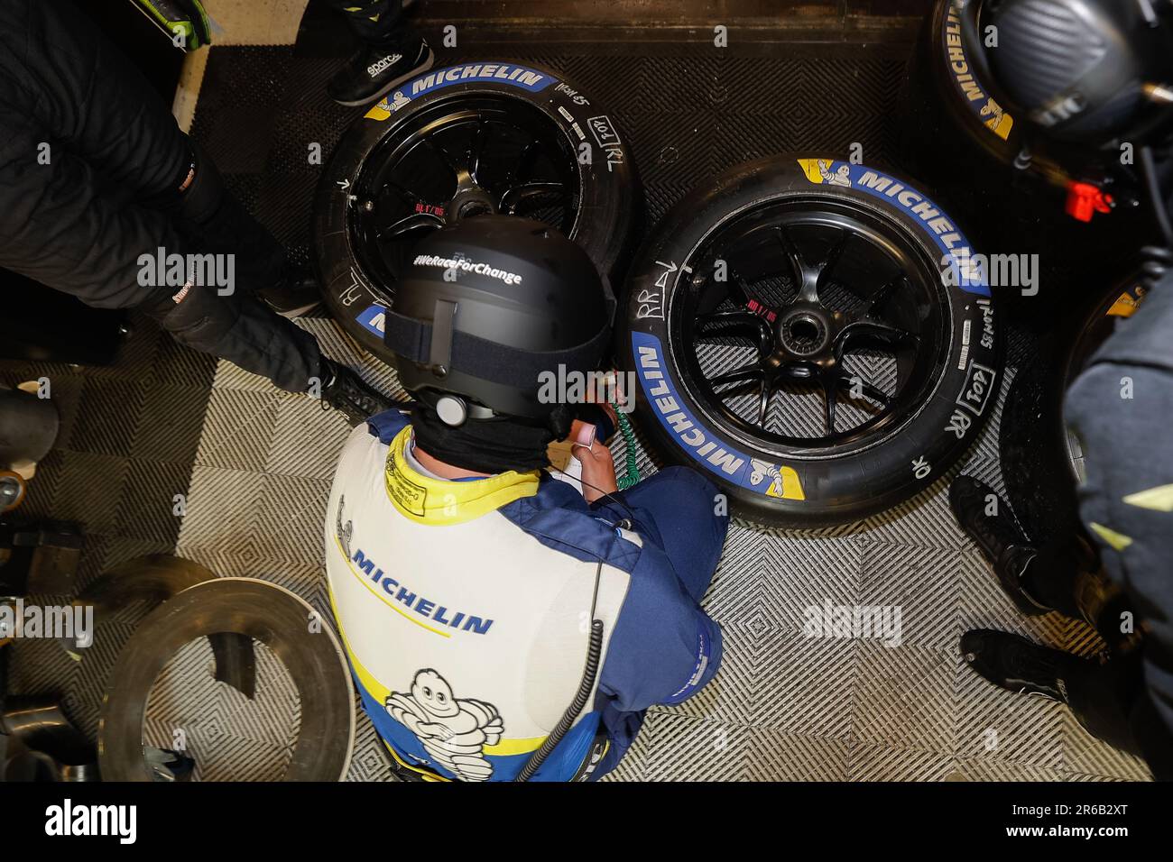 Le Mans, France. 07th June, 2023. michelin engineer, during the free ...
