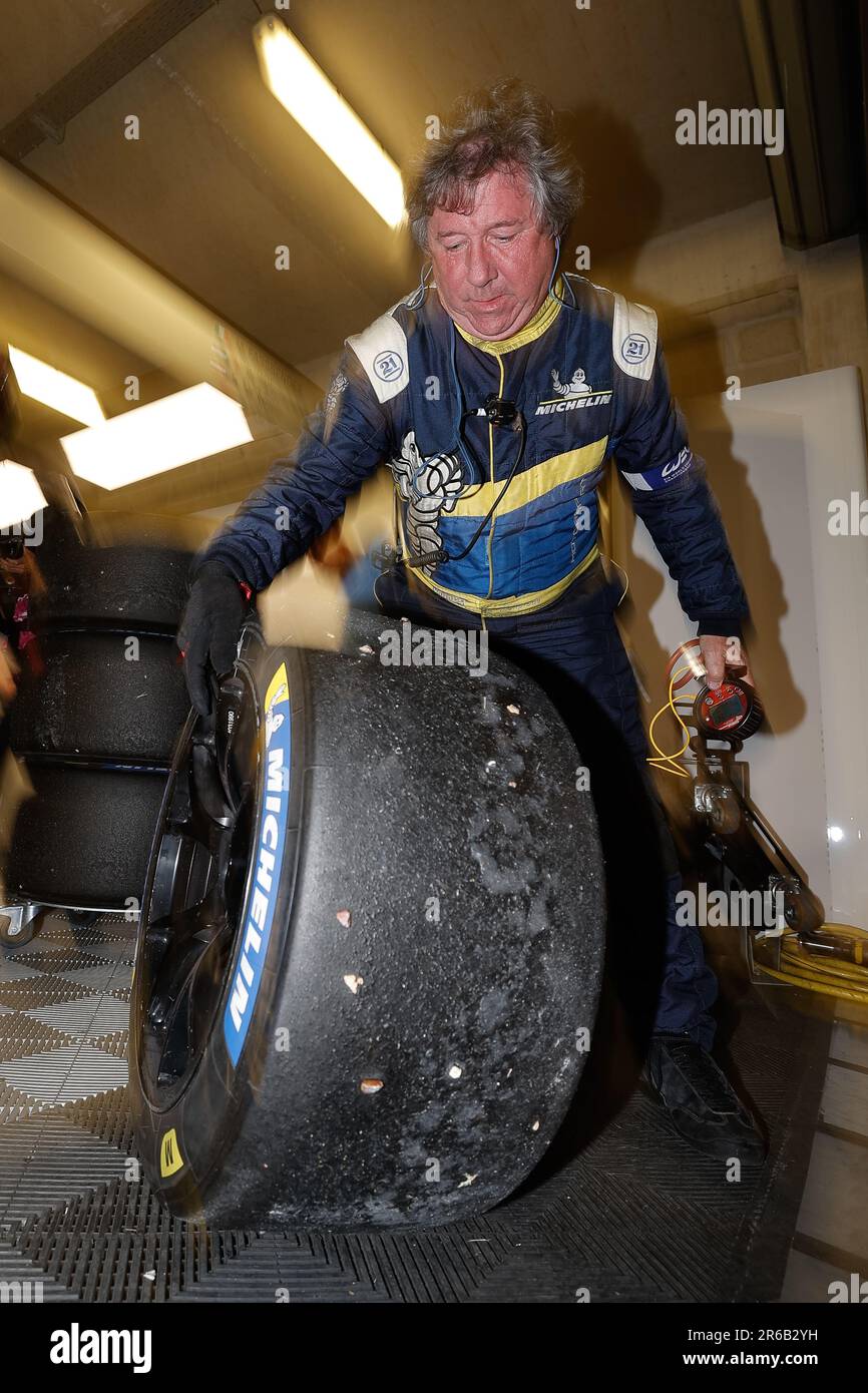 Le Mans, France. 07th June, 2023. michelin engineer, during the free ...