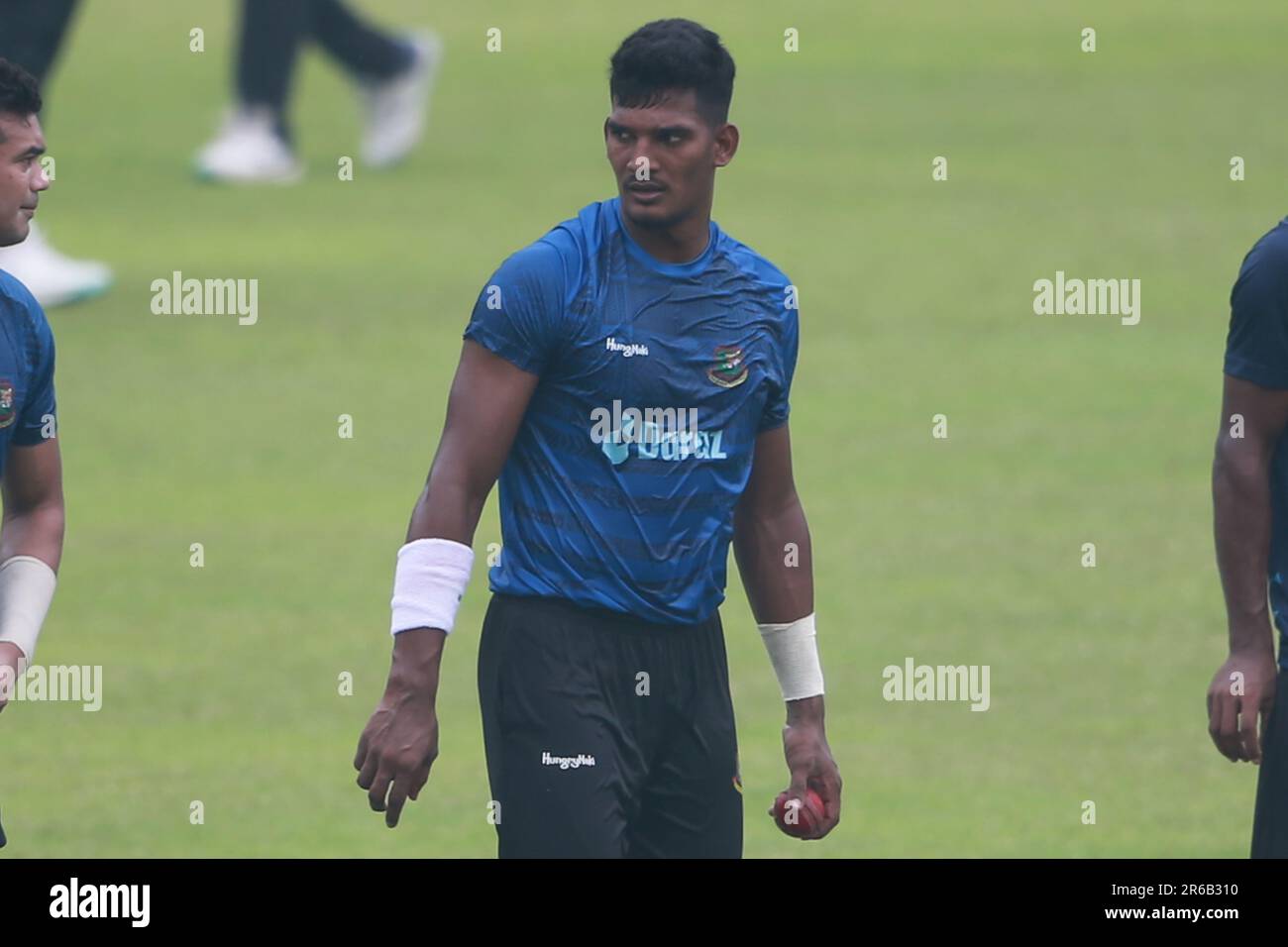 Uncapped fast bowler Mohammad Musfik Hasan attends practice session at ...