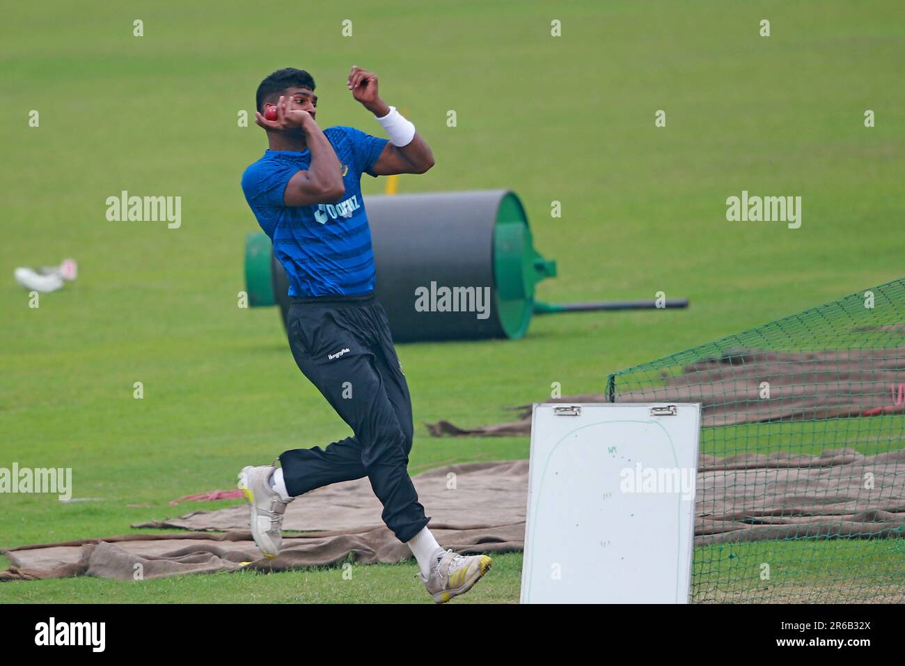 Uncapped fast bowler Mohammad Musfik Hasan attends practice session at ...