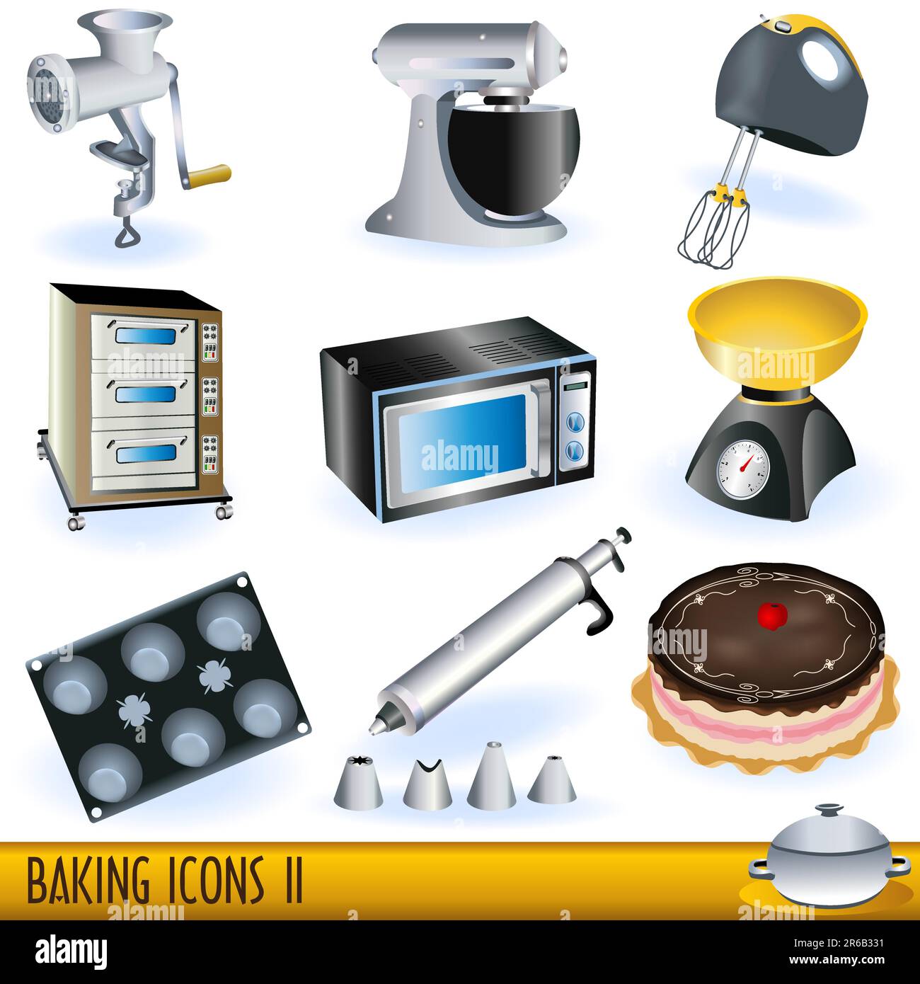 Illustration of colored baking icons - part 2 Stock Vector Image & Art ...