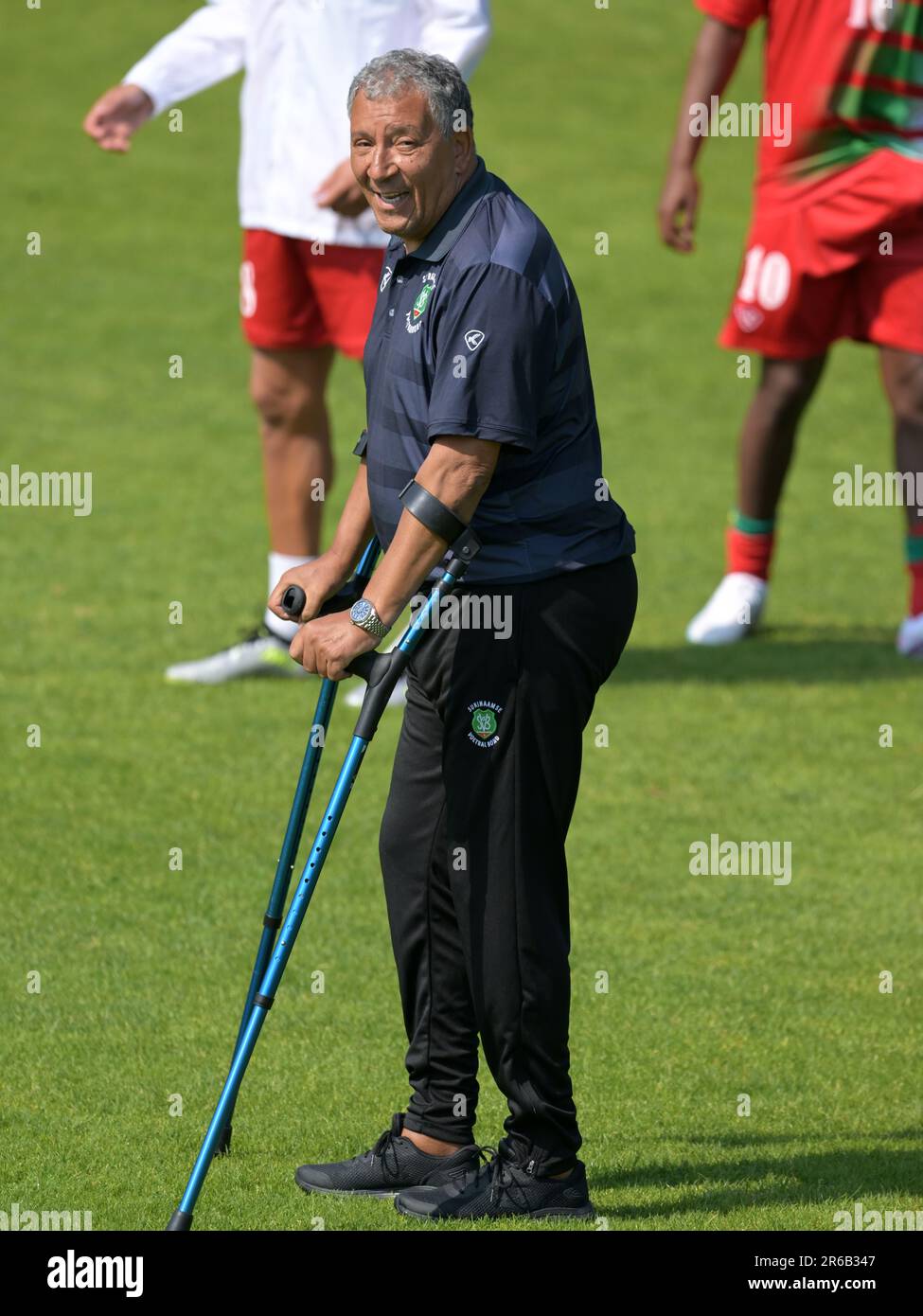 AMSTERDAM - 08/06/2023, Suriname assistant trainer national coach Henk ...