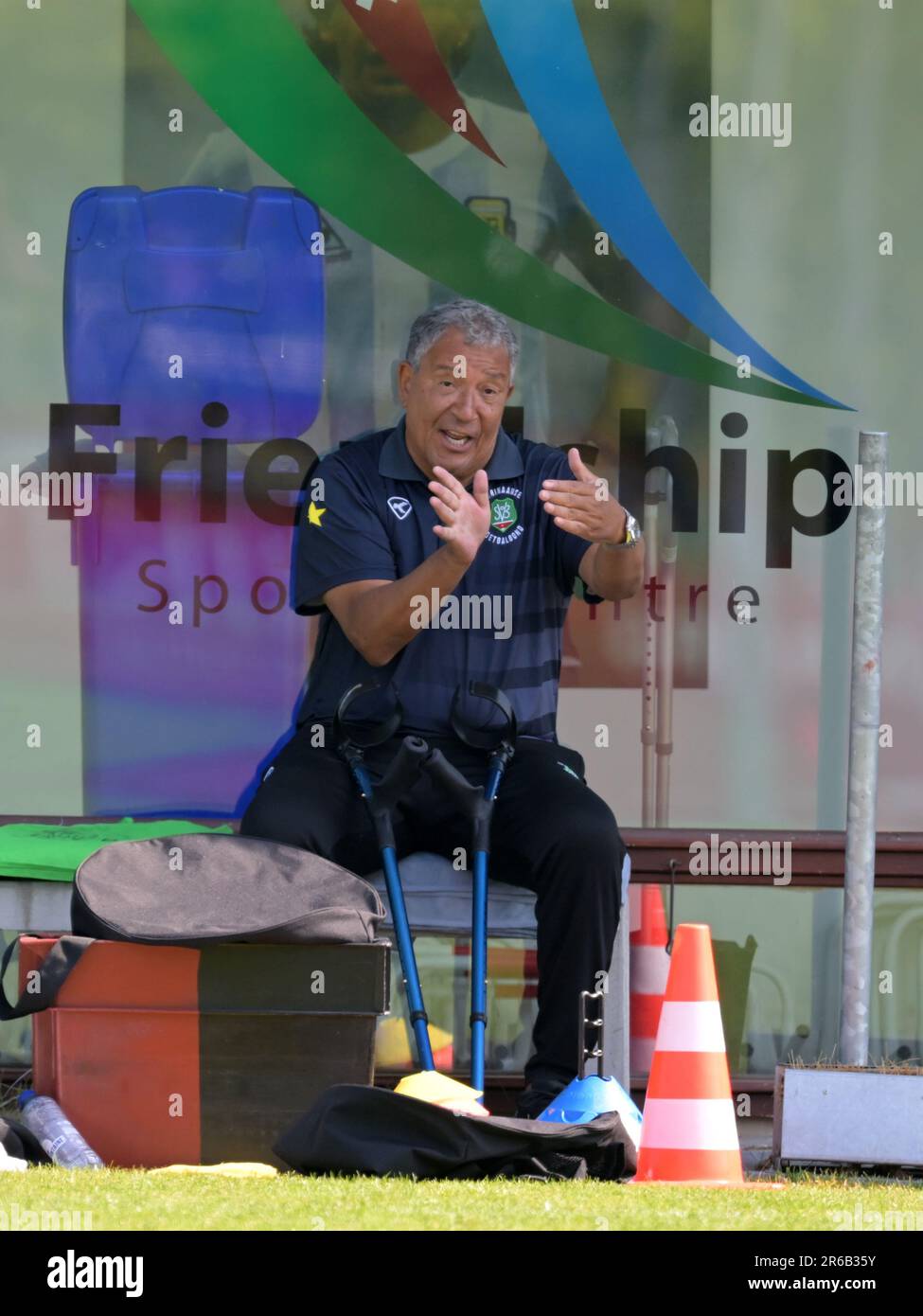 AMSTERDAM - 08/06/2023, Suriname assistant trainer coach Henk ten Cate ...