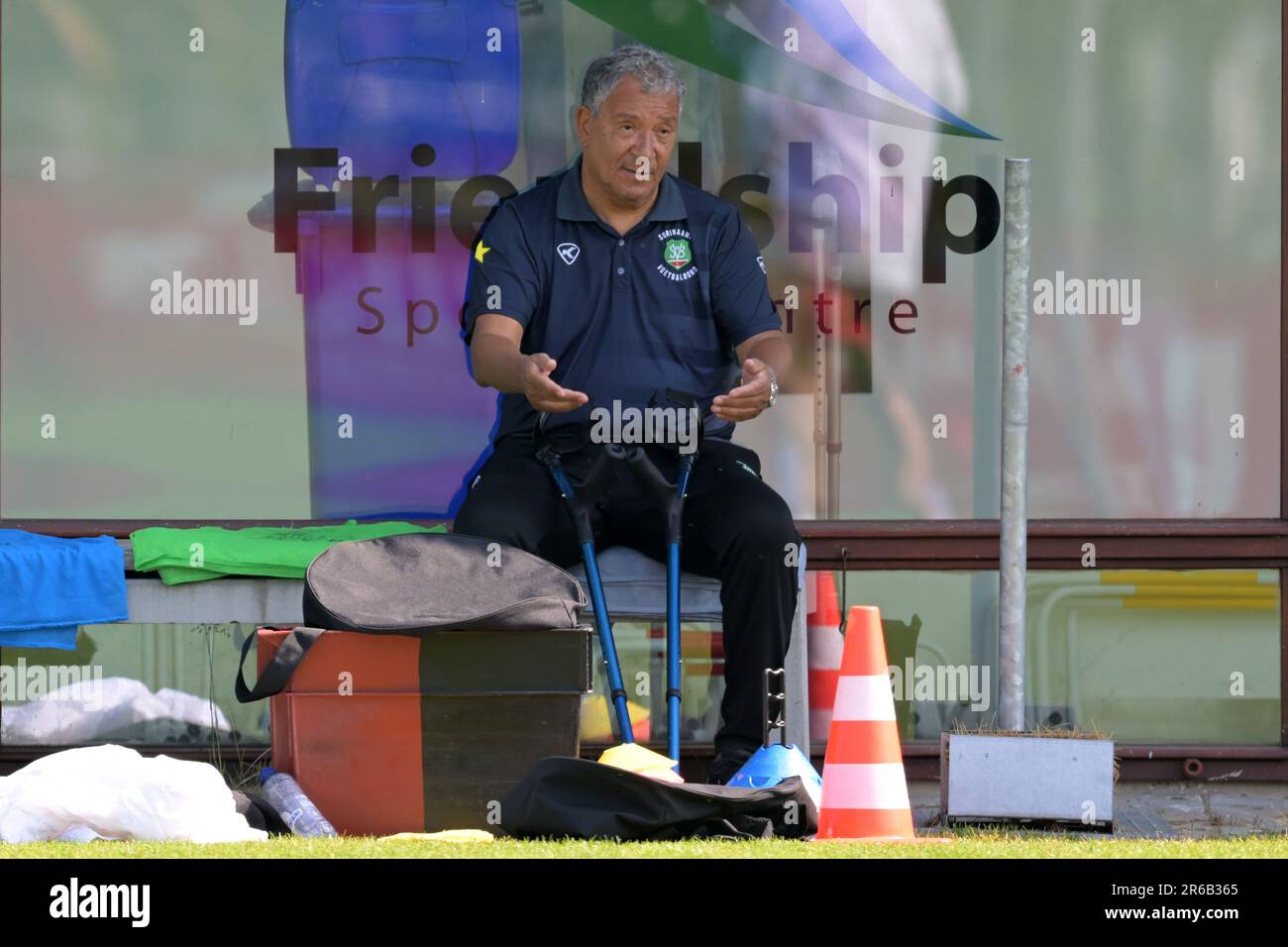 AMSTERDAM - 08/06/2023, Suriname assistant trainer national coach Henk ...