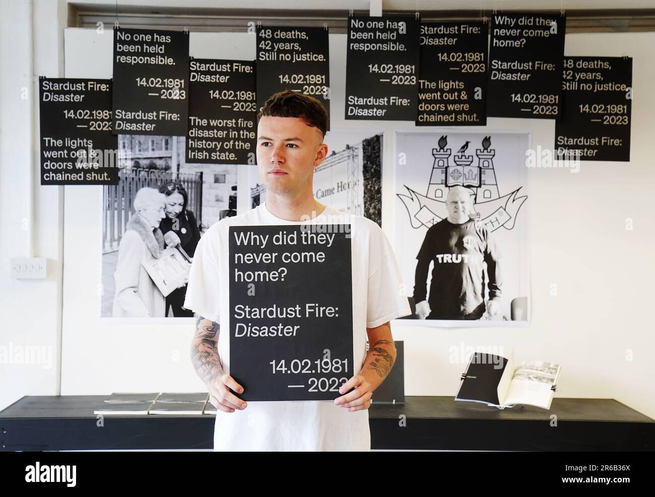 Conor Leech, BA Graphic Design student, with his work titled 'Stardust ...
