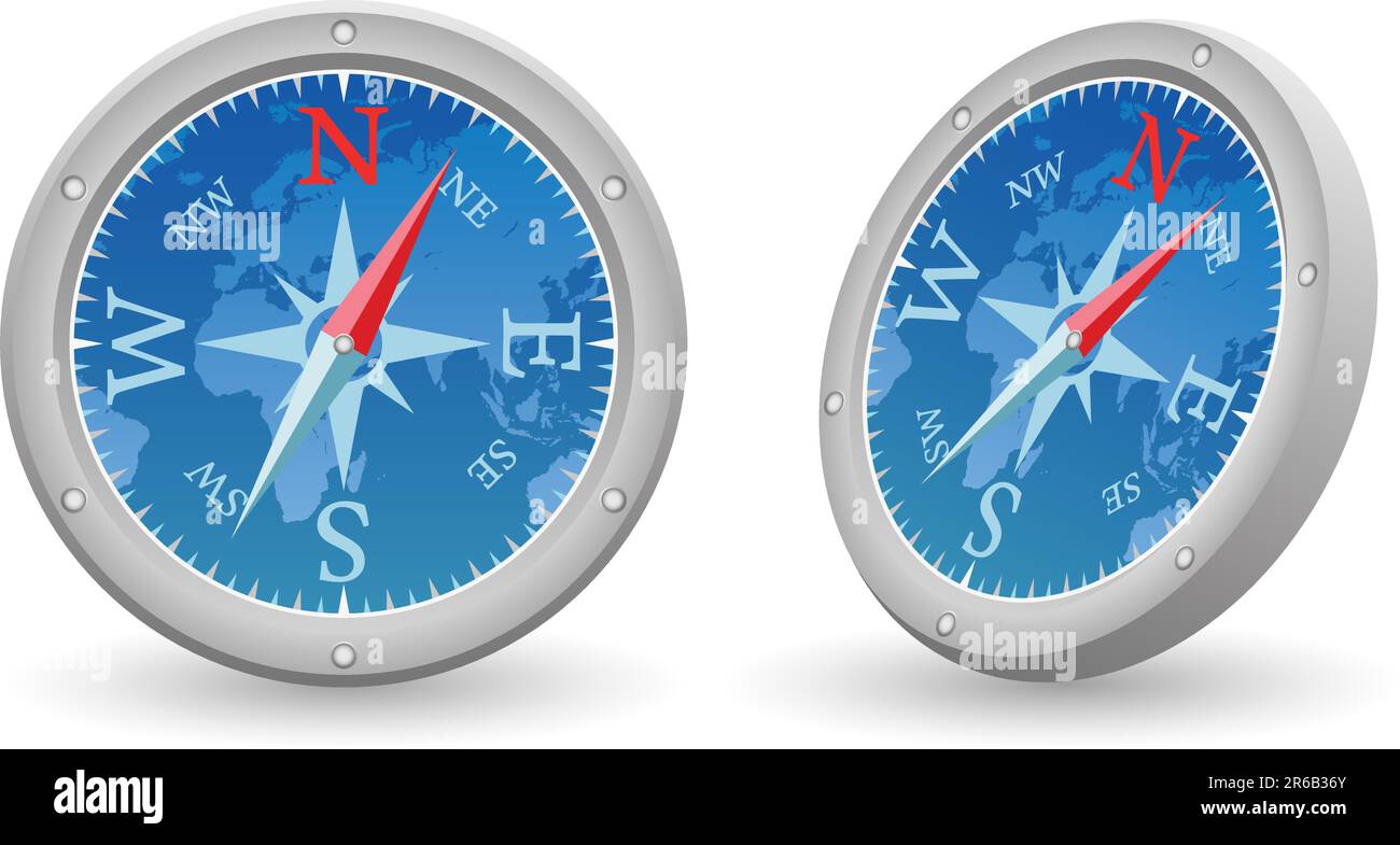 compass on white background Stock Vector Image & Art - Alamy